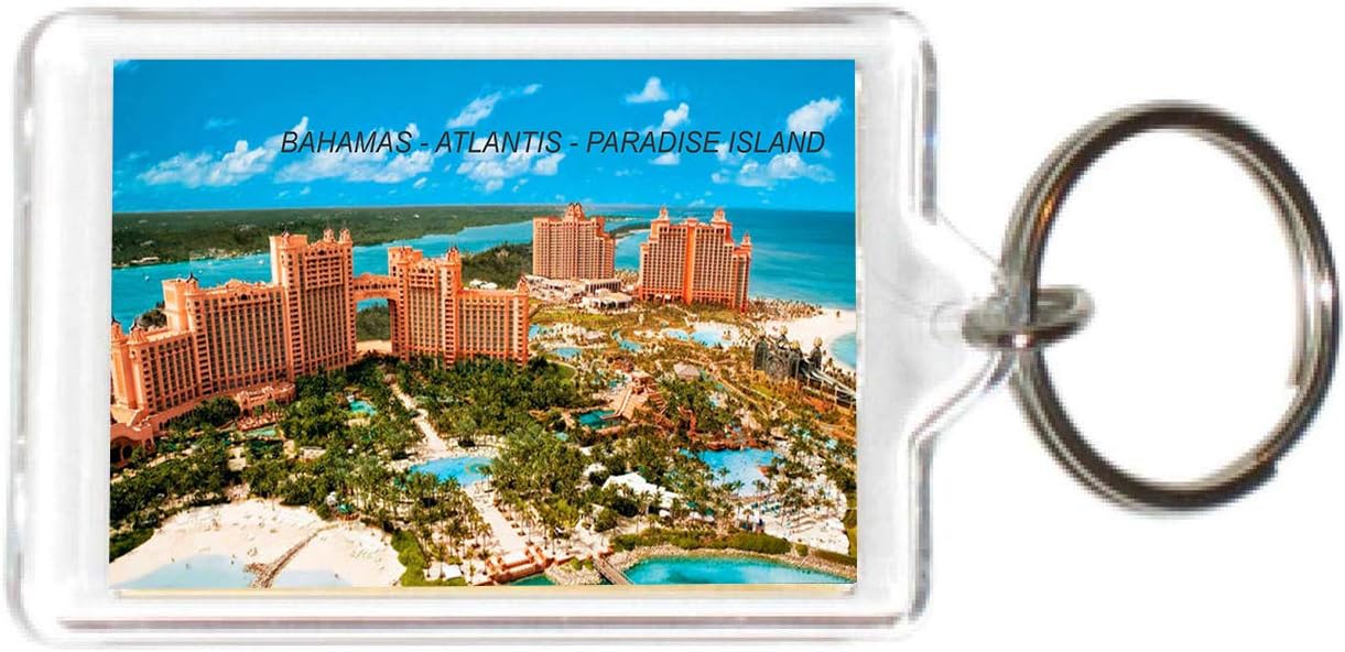 Amazon.com: Bahamas Bahamian Acrylic Keychains KeyRings Holders ...
