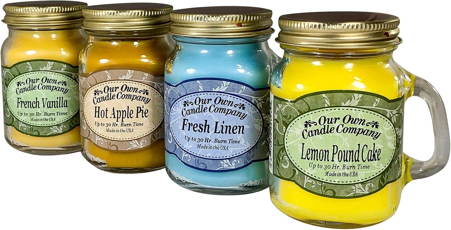 Amazon.com: Our Own Candle Company 4 Pack Everyday Assortment Mini ...