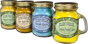 Amazon.com: Our Own Candle Company 4 Pack Everyday Assortment Mini ...
