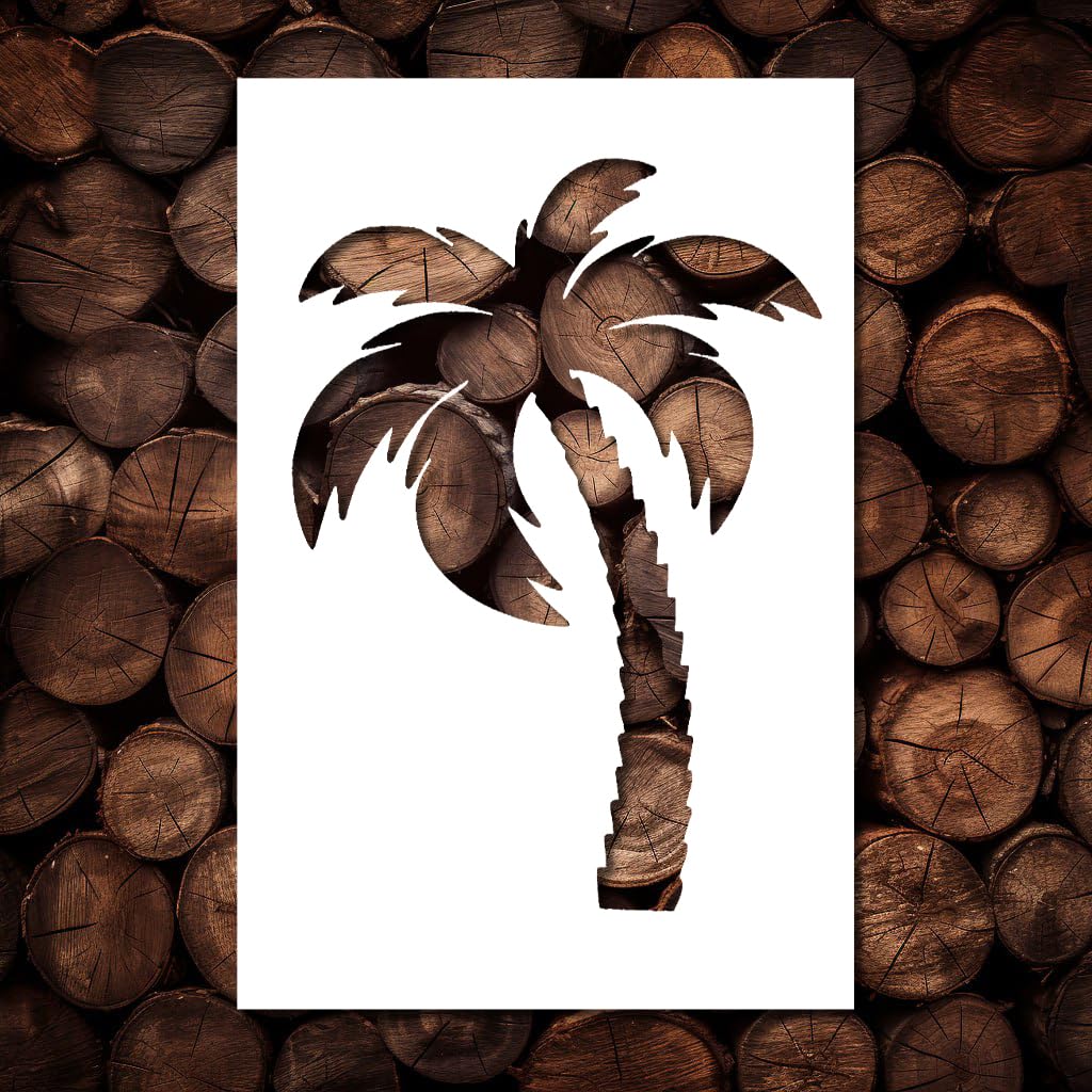 Amazon.com : Palm Tree Stencil Template - Reusable Summer Nature ...