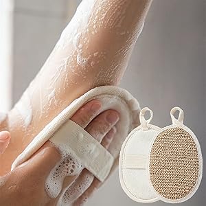 3PCS Natural Loofah Exfoliating Sponges for Shower & Bath - Gentle Body ...