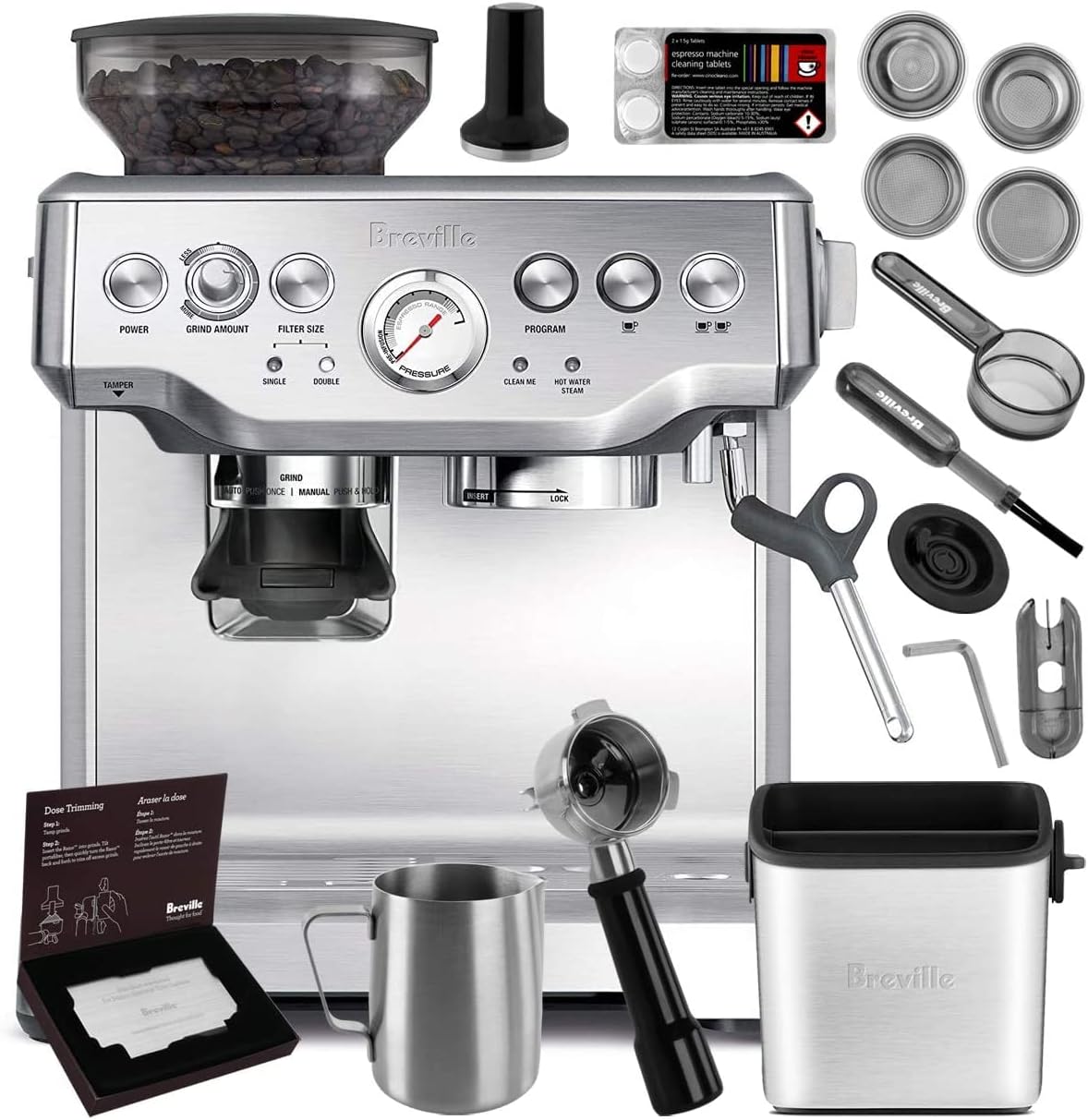 Amazon.com: Breville BES870XL Barista Express Espresso Machine Brushed ...