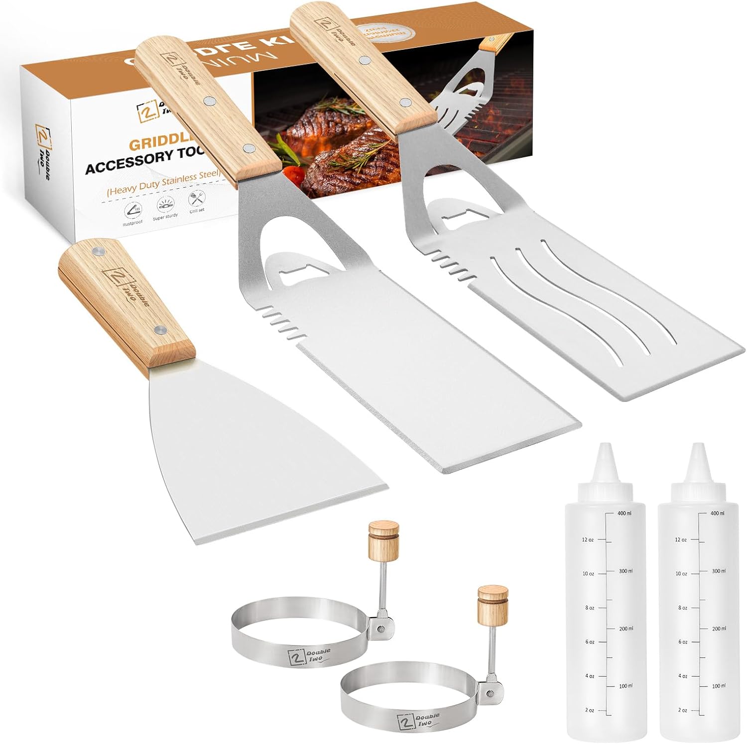 Amazon.com : Double Two - Griddle Accessories Kit, Griddle Spatula ...