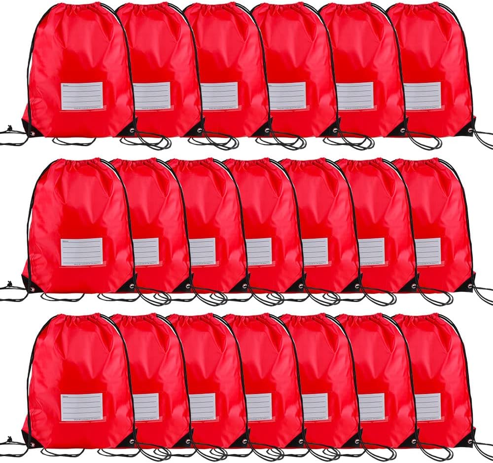 Amazon.com | 20 Pcs Drawstring Bags,Bulk Draw String Backpack, DIY Gym ...