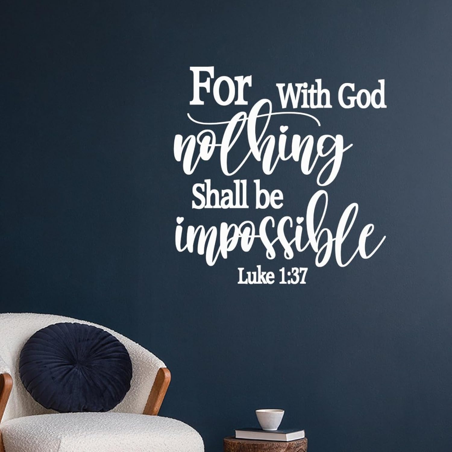 Amazon.com: Mousus Quote Vinyl Wall Decal Stickers for with God Nothing ...