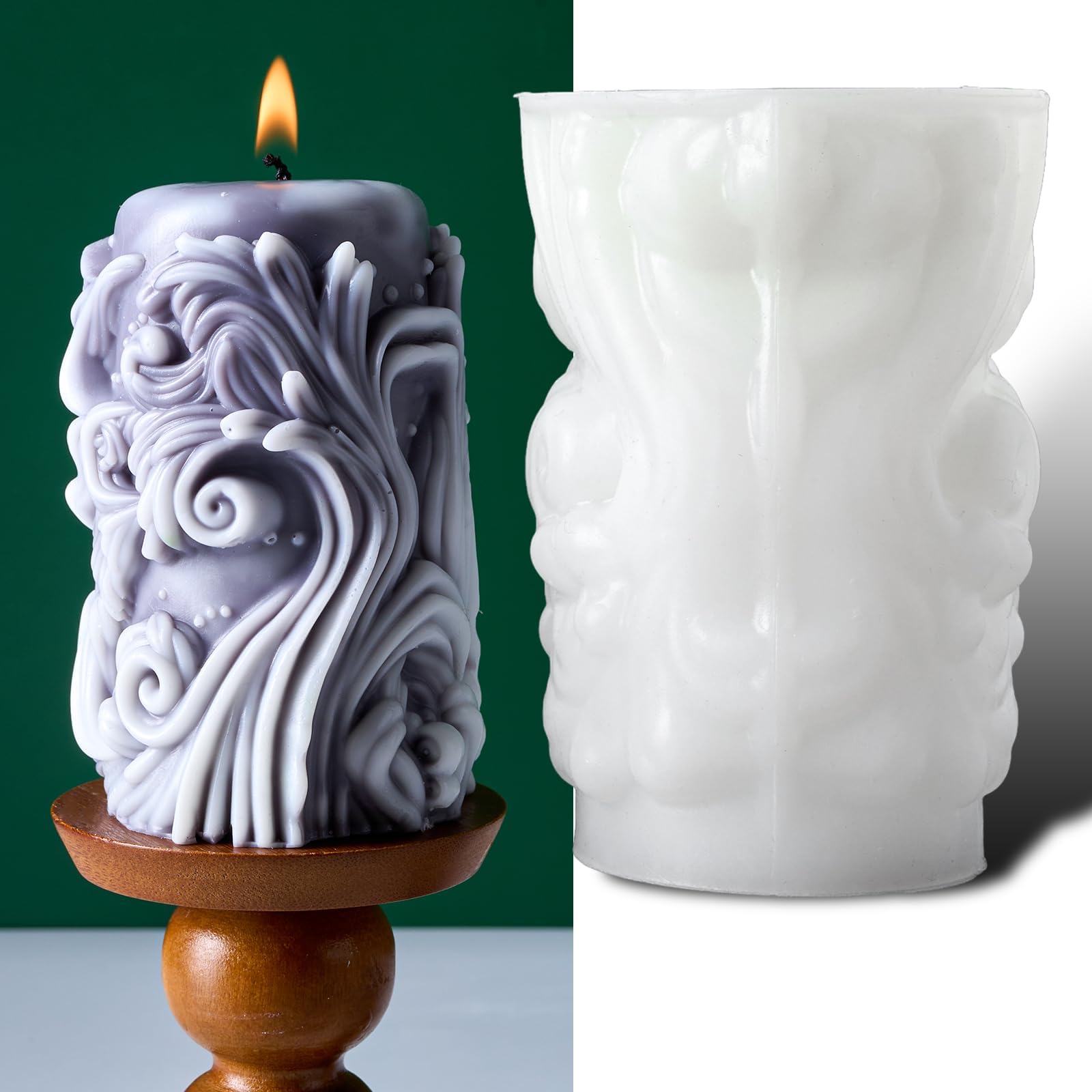 Amazon.com: Shell Candle Molds Silicone Molds,Ocean Conch Wax Melt ...