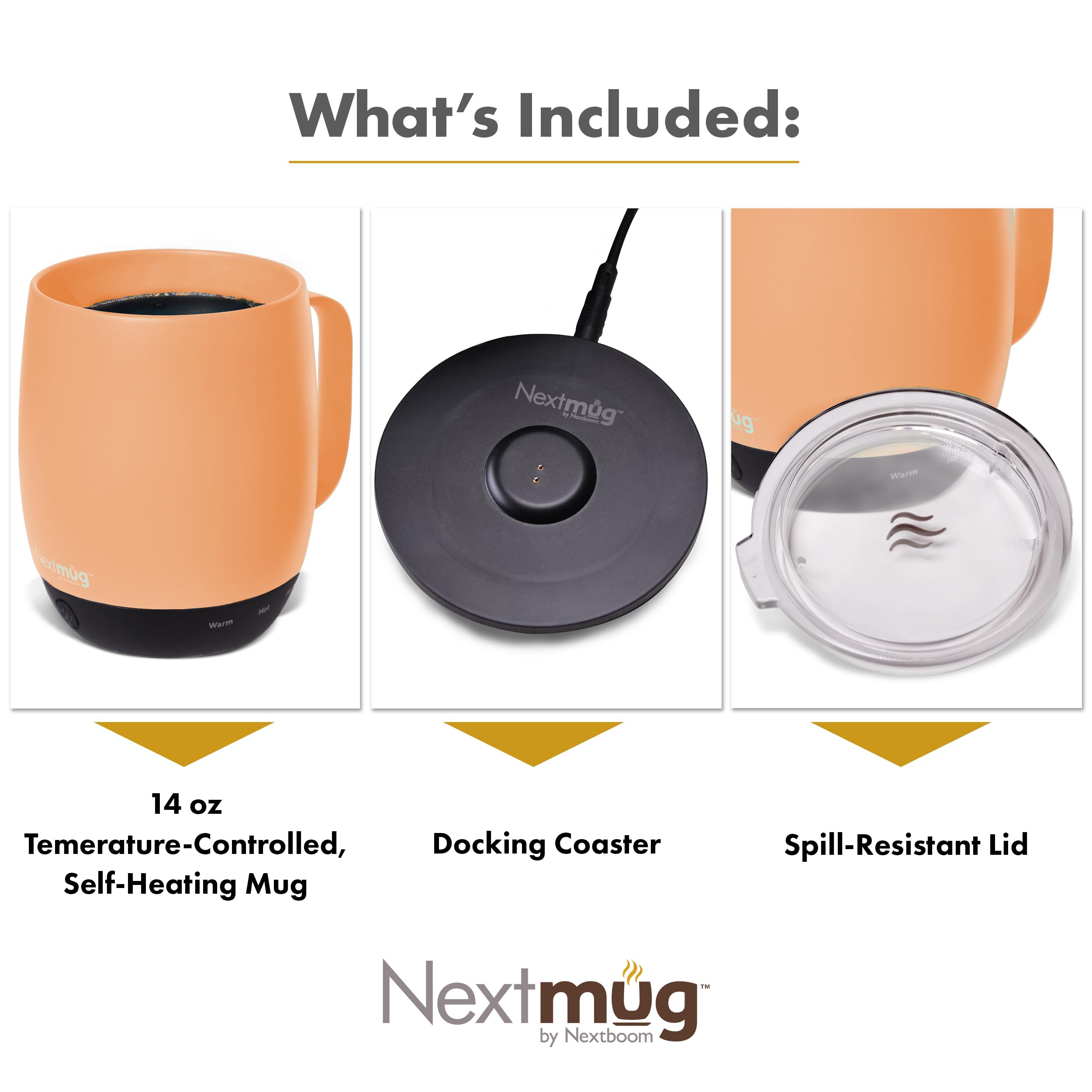 Snapklik.com : Nextmug - Temperature-Controlled, Self-Heating Coffee Mug
