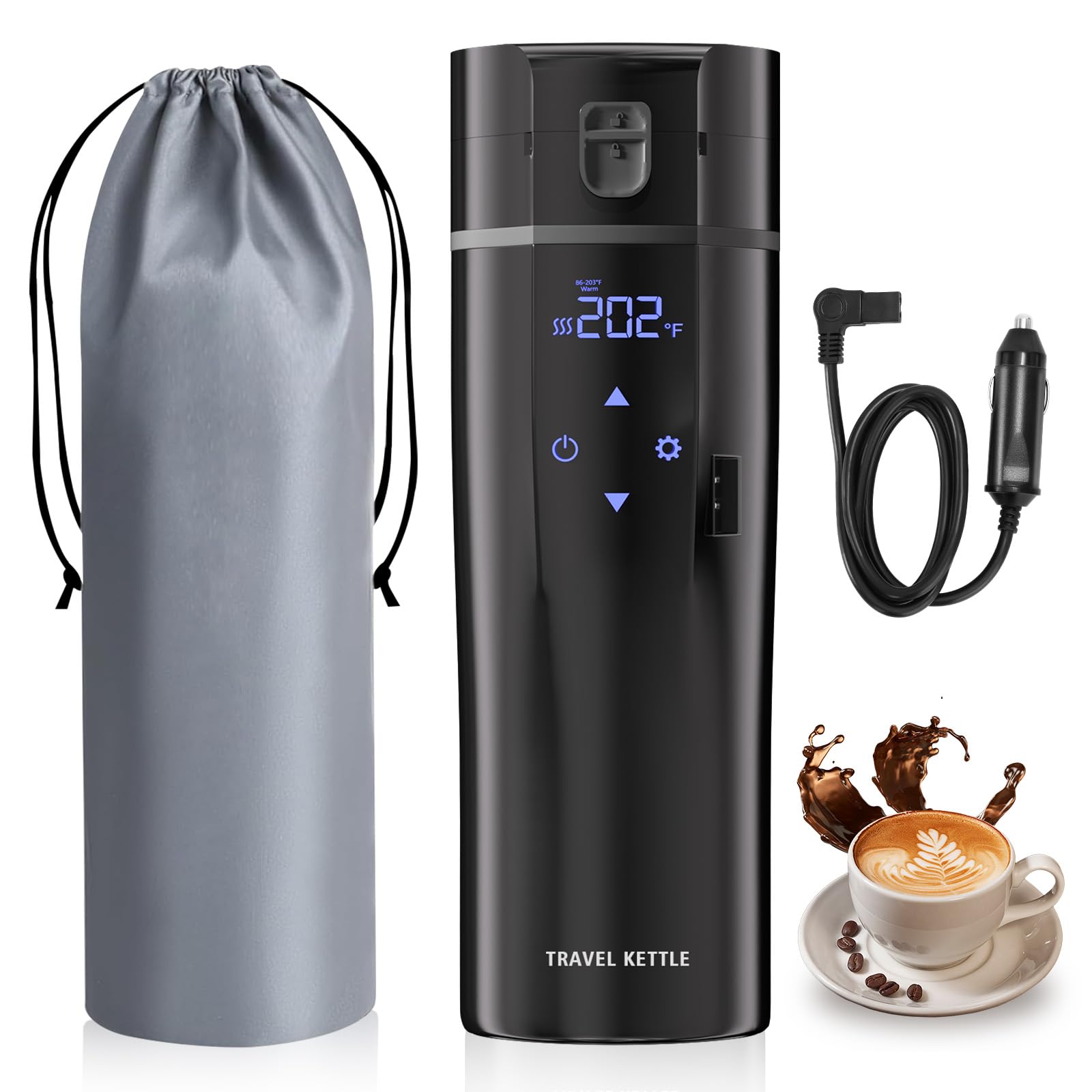 Amazon.com: Travel Kettle, Car Electric Kettle 12V/24V, Portable Kettle ...