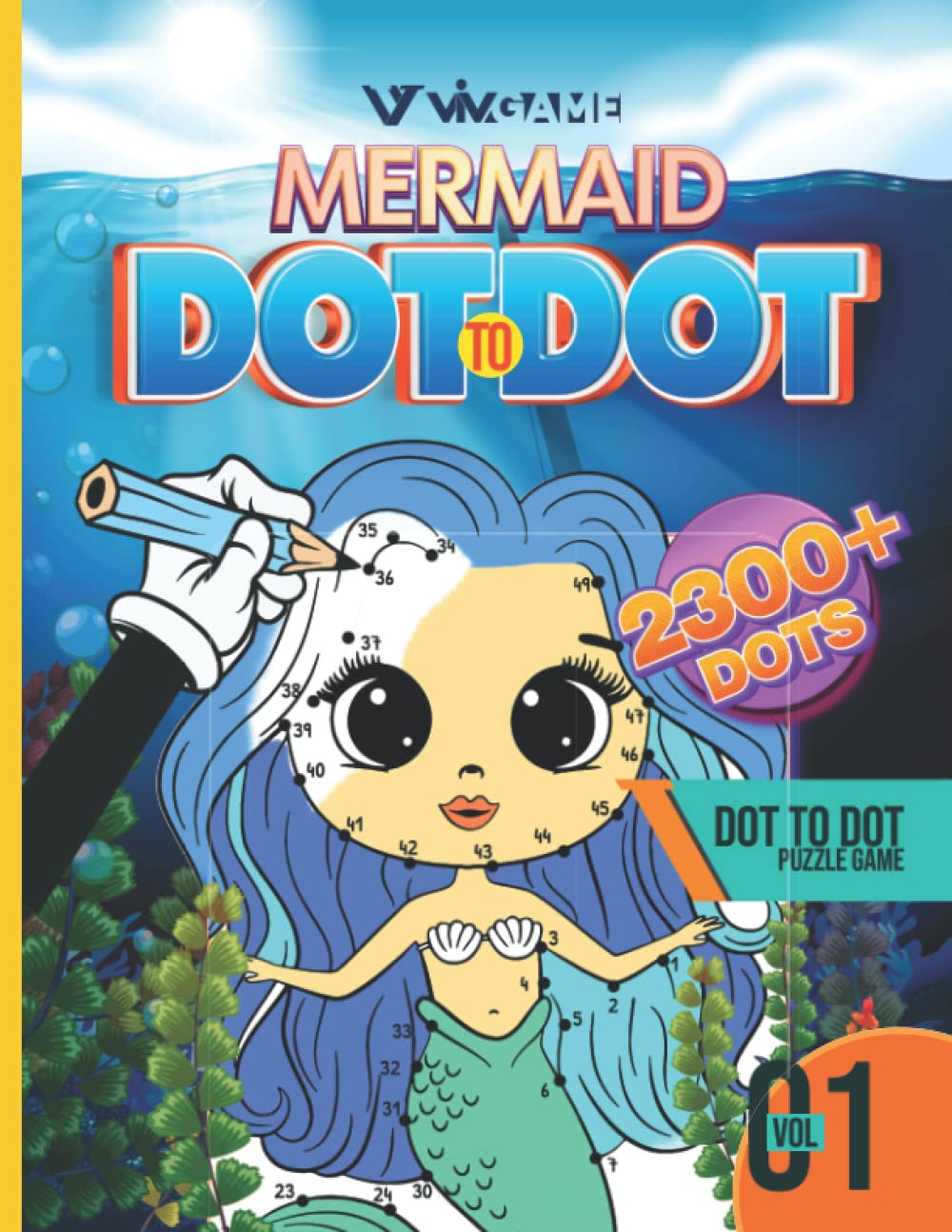 Buy Dot To Dot Mermaid Puzzle Game Volume 01: 2300+ Dots To Connect in ...
