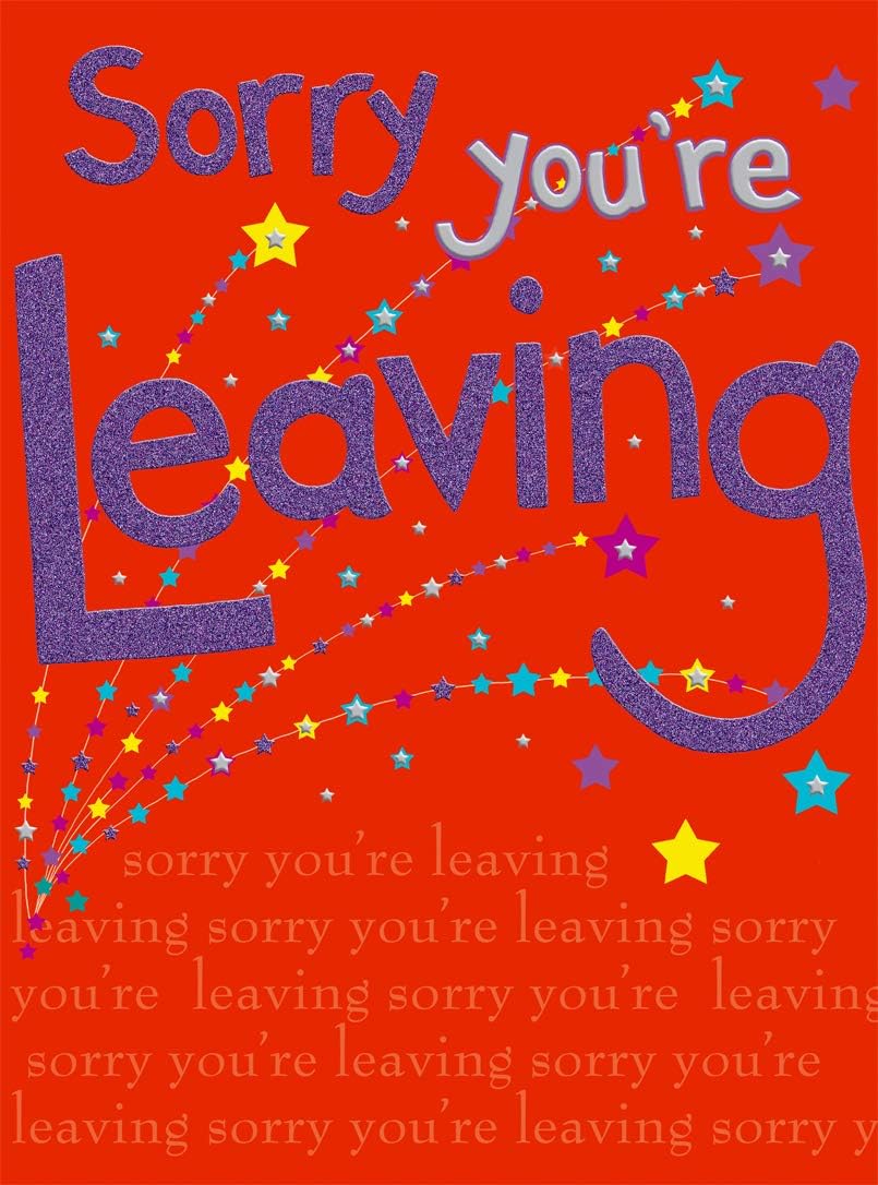 Large Card Leaving - 12 x 9 inches - Piccadilly Greetings, 9881 ...