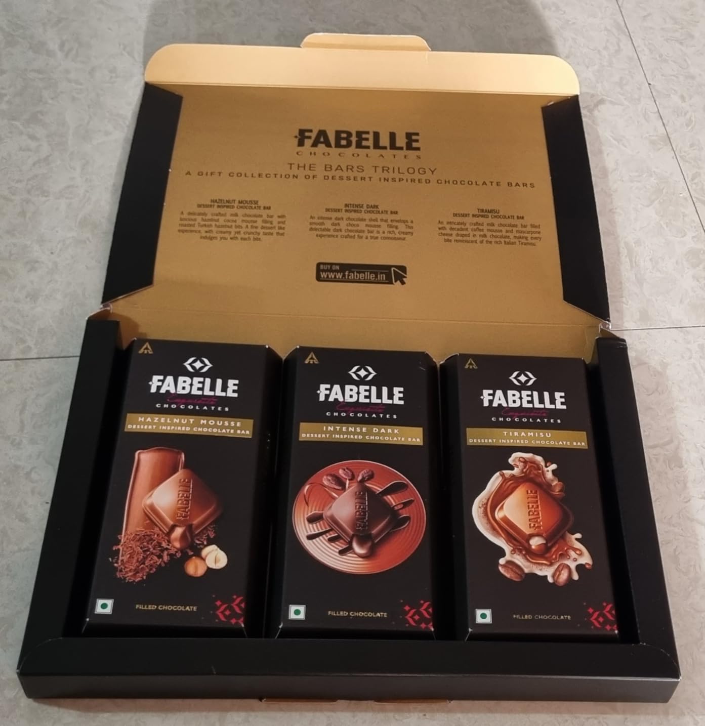 Fabelle The Bars Trilogy - Chocolate Pack, 3 Assorted Large Luxury ...