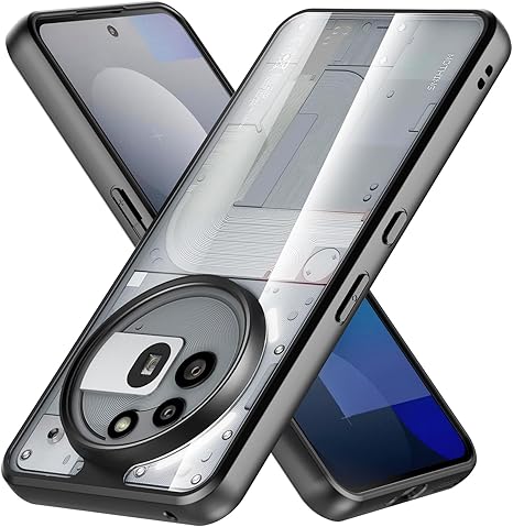 Foluu Clear Case for Nothing Phone (3a) Pro, Transparent Hard PC Back ...