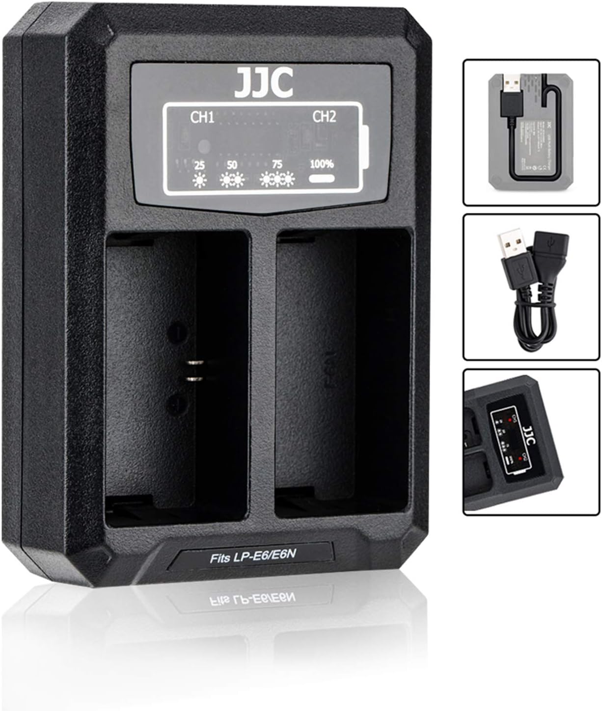 Amazon.com : LP-E6 Dual Charger, LP-E6N Battery Charger Built-in USB ...