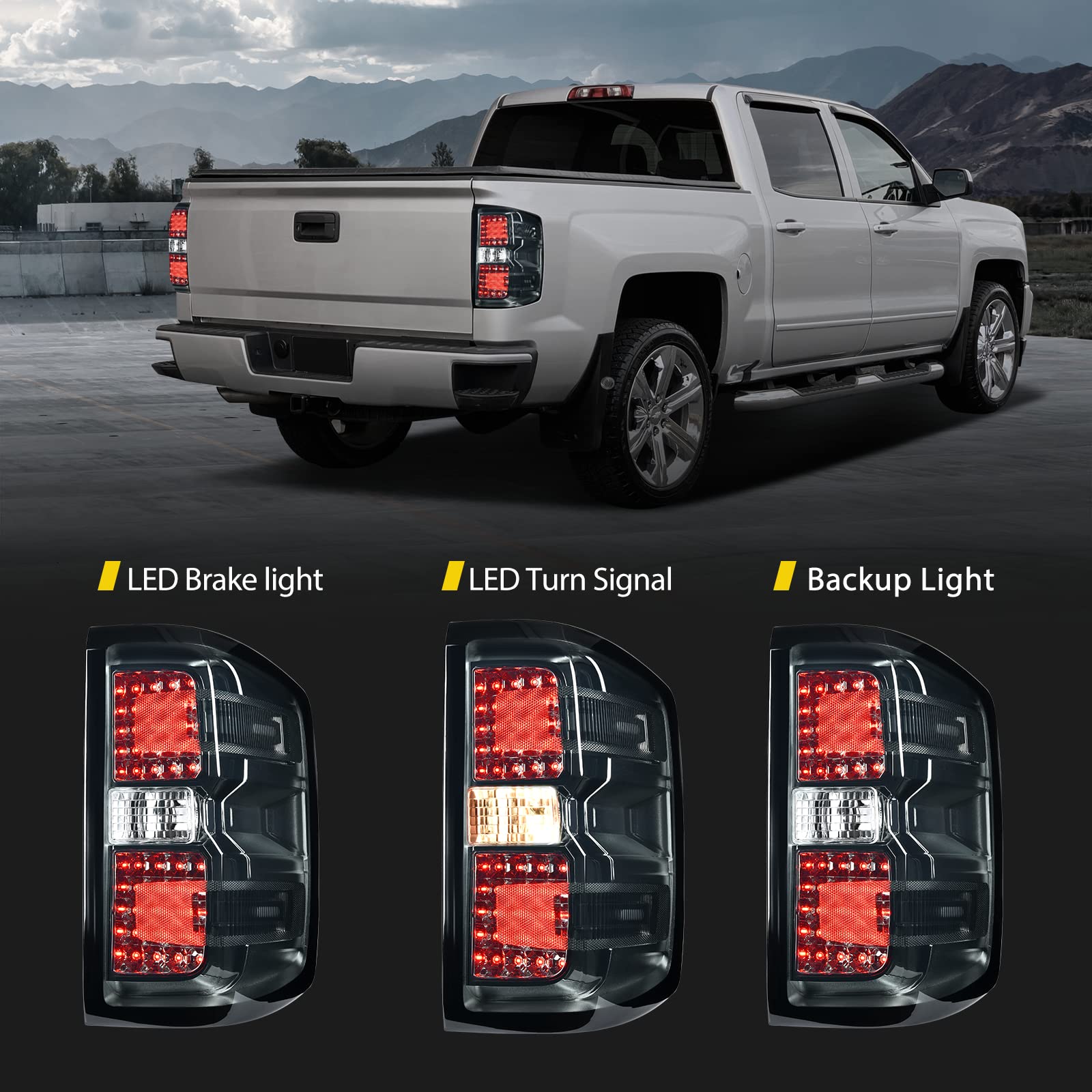 DWVO LED Tail Brake Lights Assembly Rear Lamps Compatible with 2014 ...