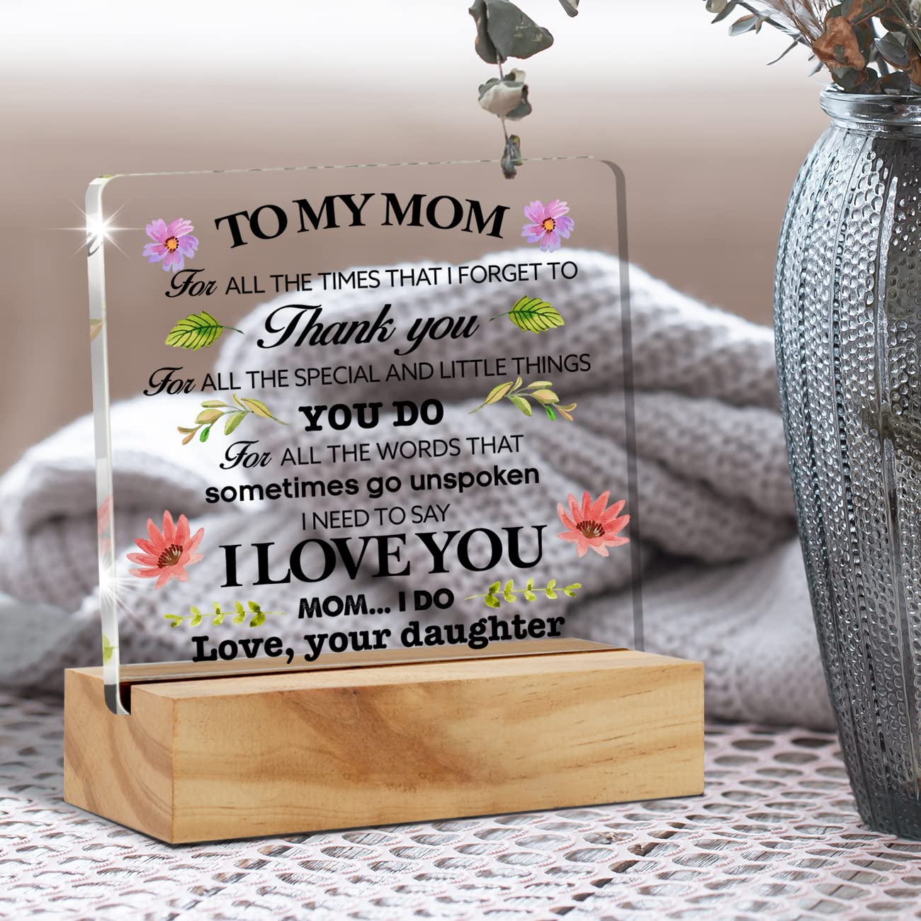 Snapklik.com : Mother Gifts Mom Gift From Daughter Mom Thank You Desk ...