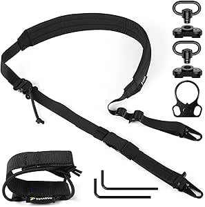 2 Point Sling Quick Adjust QD Gun Sling with HK Hook Soft Shoulder Pad ...
