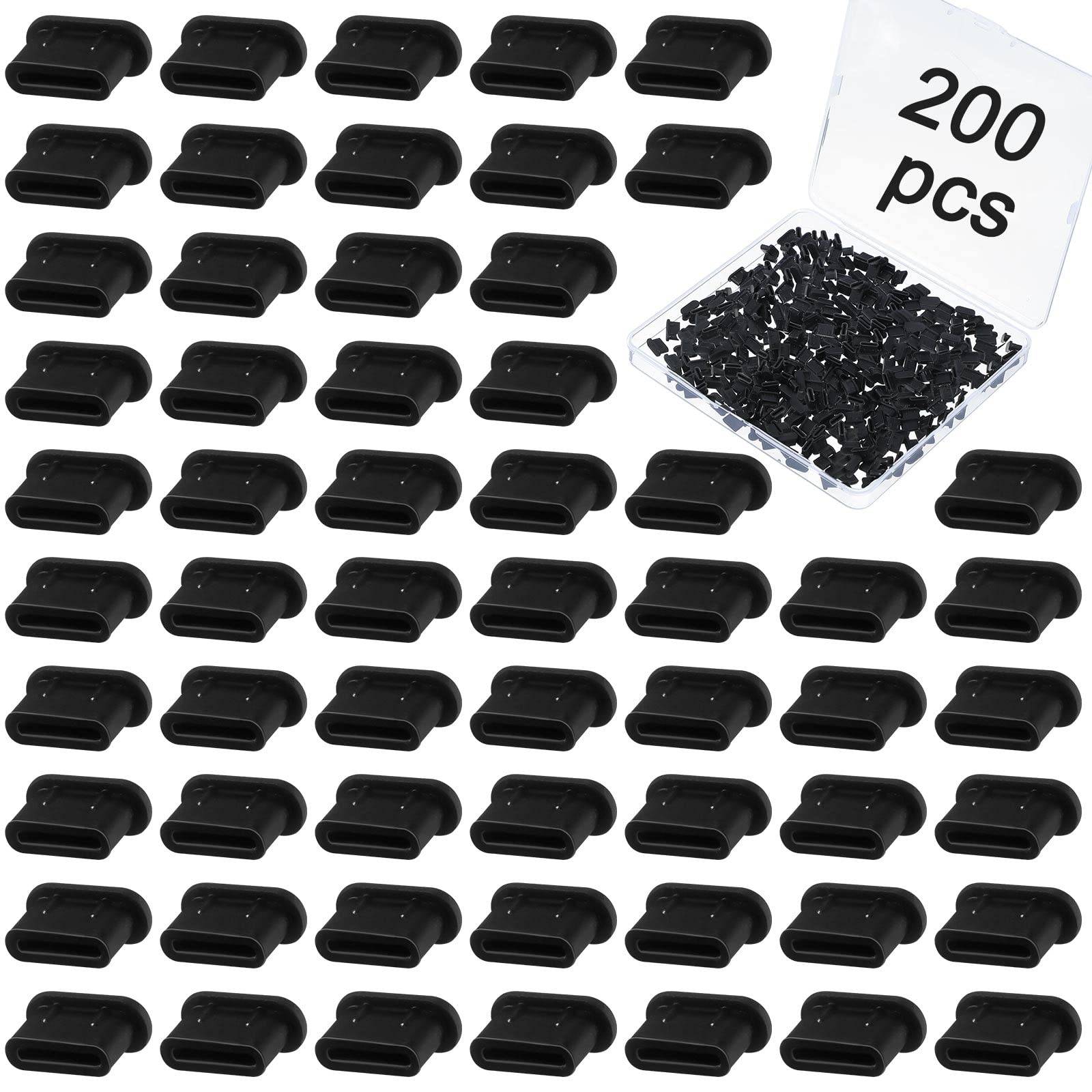 Amazon.com: Hoolerry 200 Pcs USB C Anti Dust Plugs Cover Type C ...