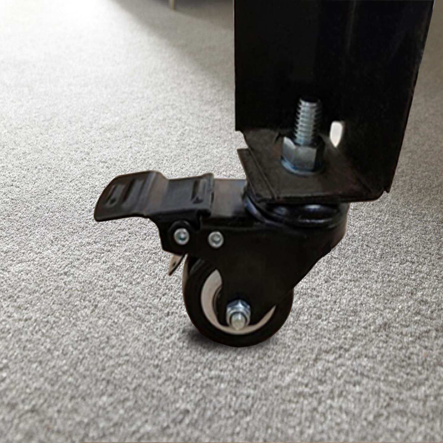 2" Stem Caster Wheels with Safety Dual Locking 600Lbs Heavy Duty ...
