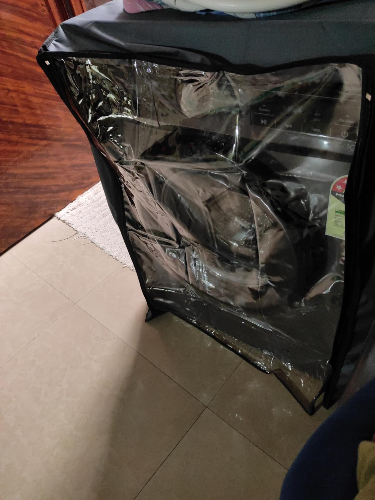 NITASHA TRANSPARENT design washing machine cover for LG 7 Kg Front Load ...