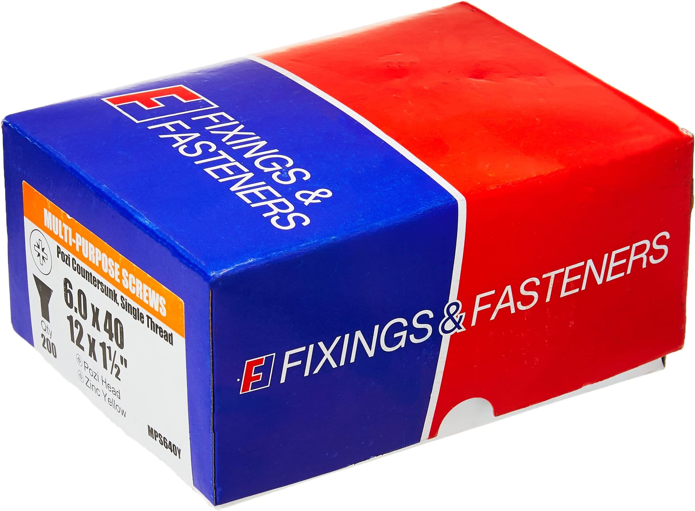 ForgeFix Multi-Purpose Single Thread Screws | 6.0 x 40mm | Zinc Yellow ...
