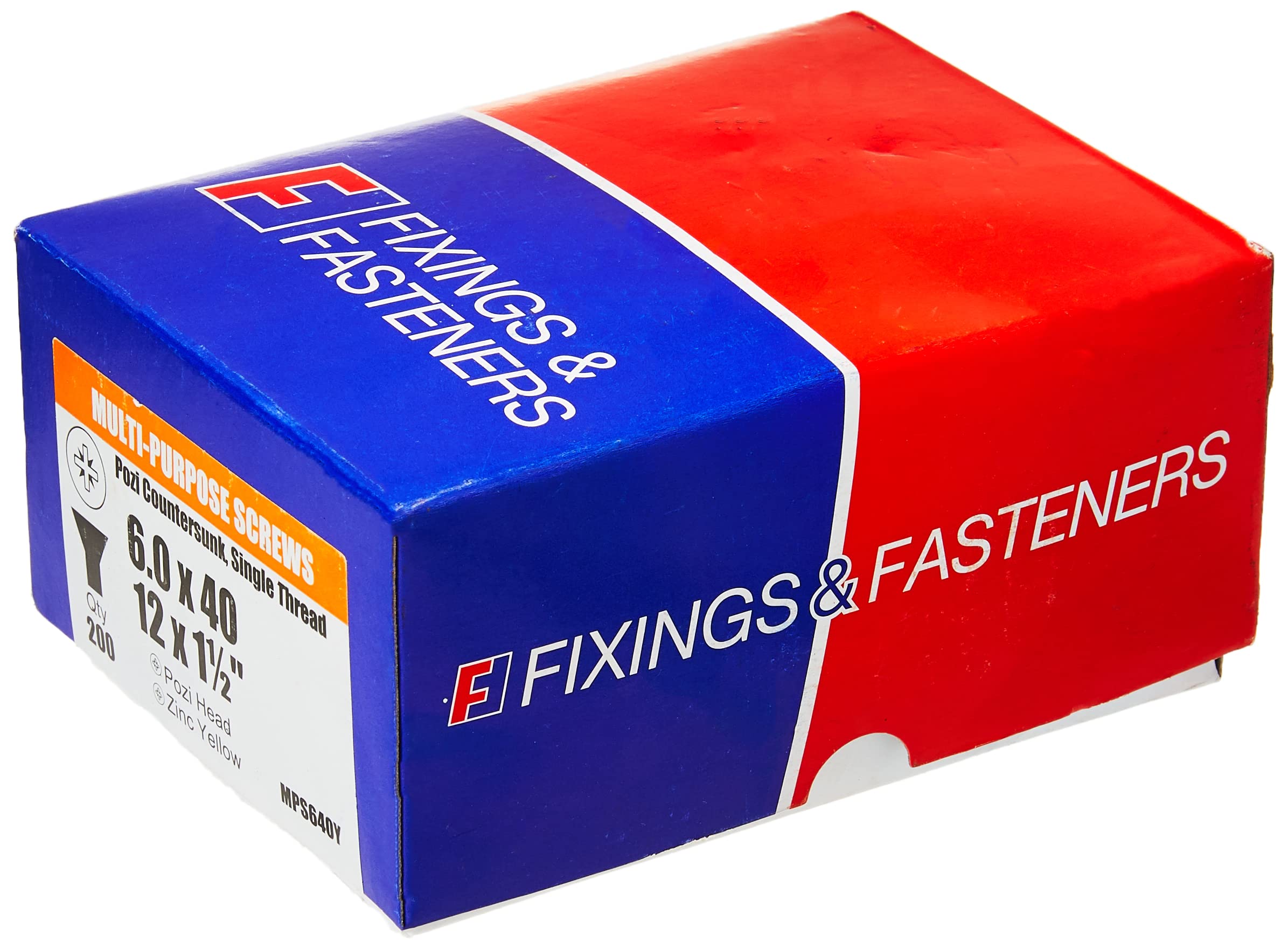ForgeFix Multi-Purpose Single Thread Screws | 6.0 x 40mm | Zinc Yellow ...
