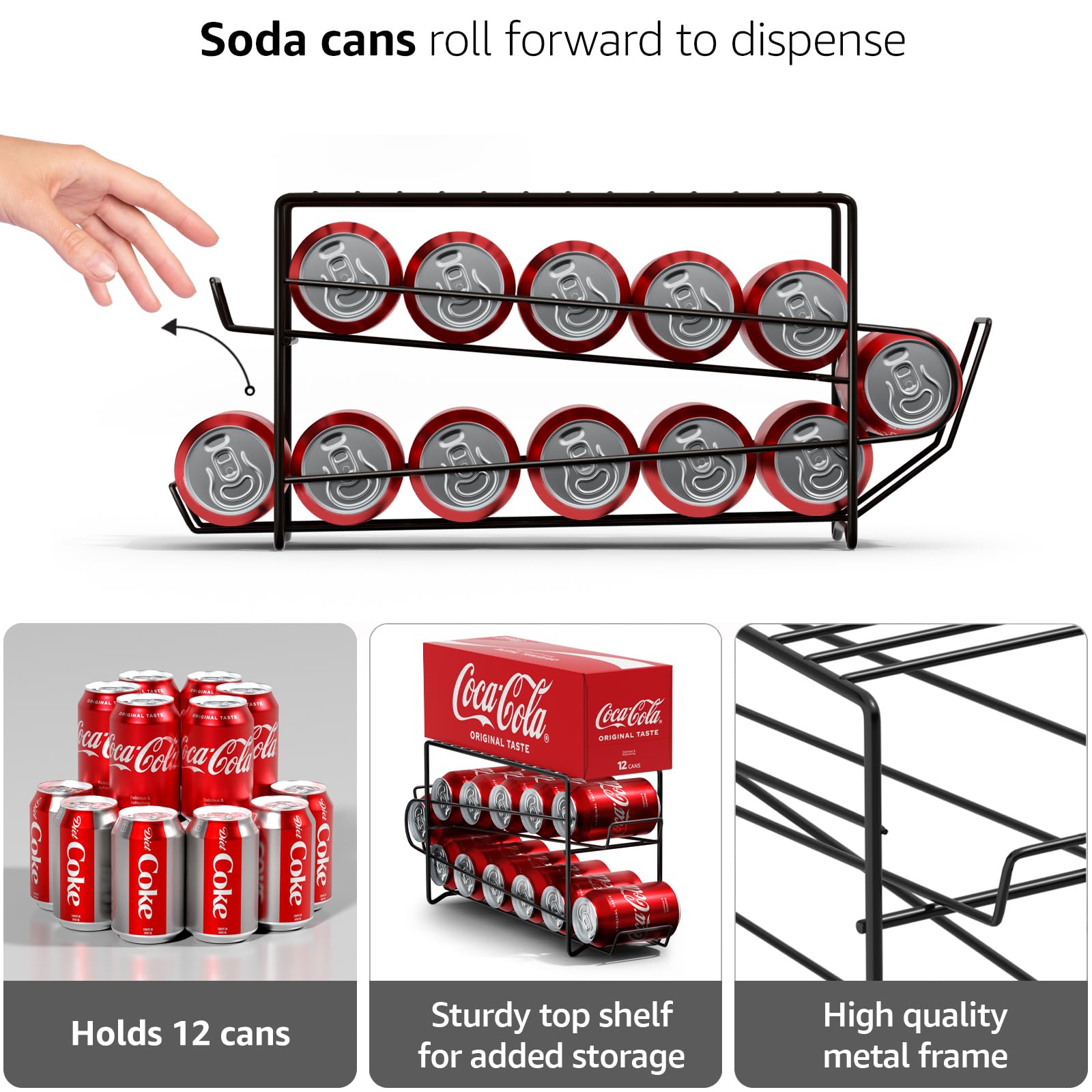 Snapklik.com : Sorbus Soda Can Rack Beverage Dispenser & Organizer For ...