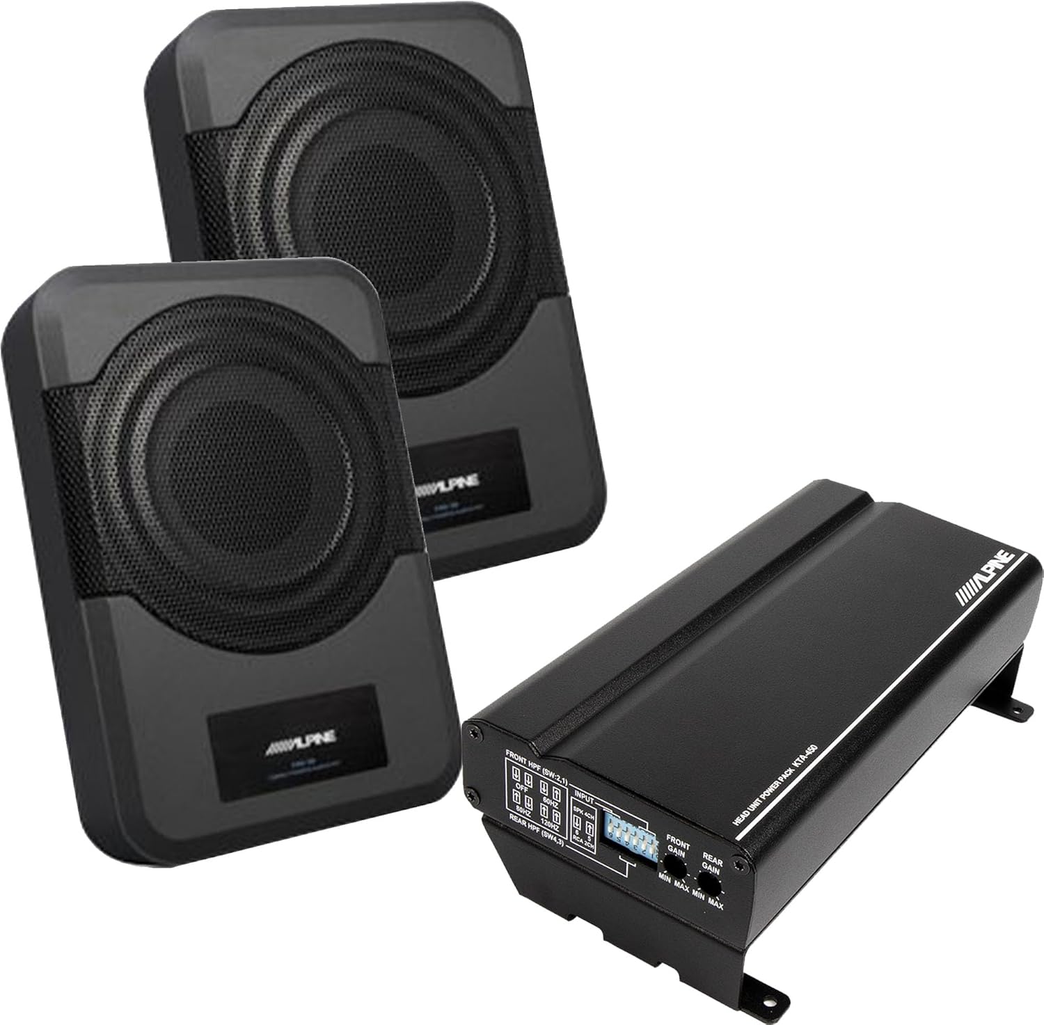Amazon.com: Alpine (2) PWE-S8 Compact 8-Inch Powered Subwoofer System ...