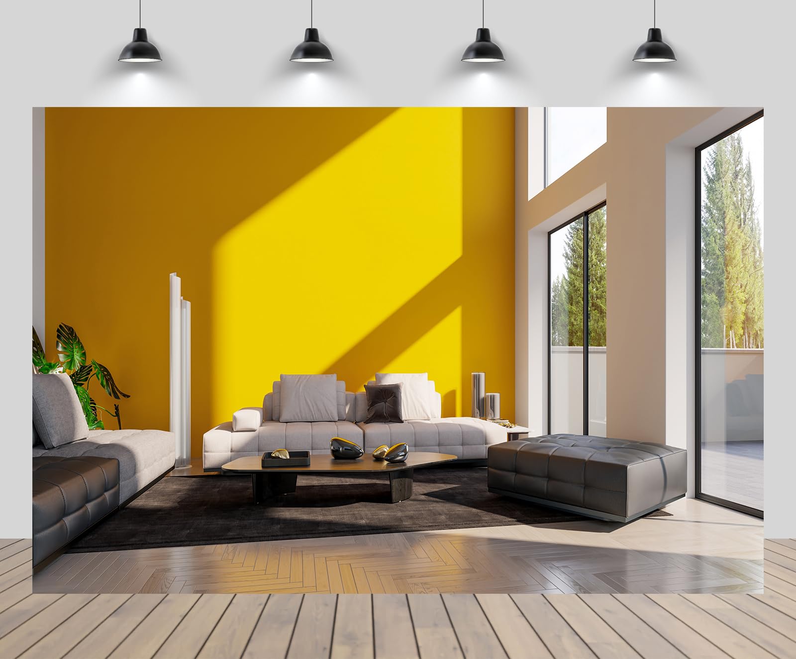 Amazon.com : CHNYWORK 6x4ft Luxury Modern Living Room Backdrop Interior ...