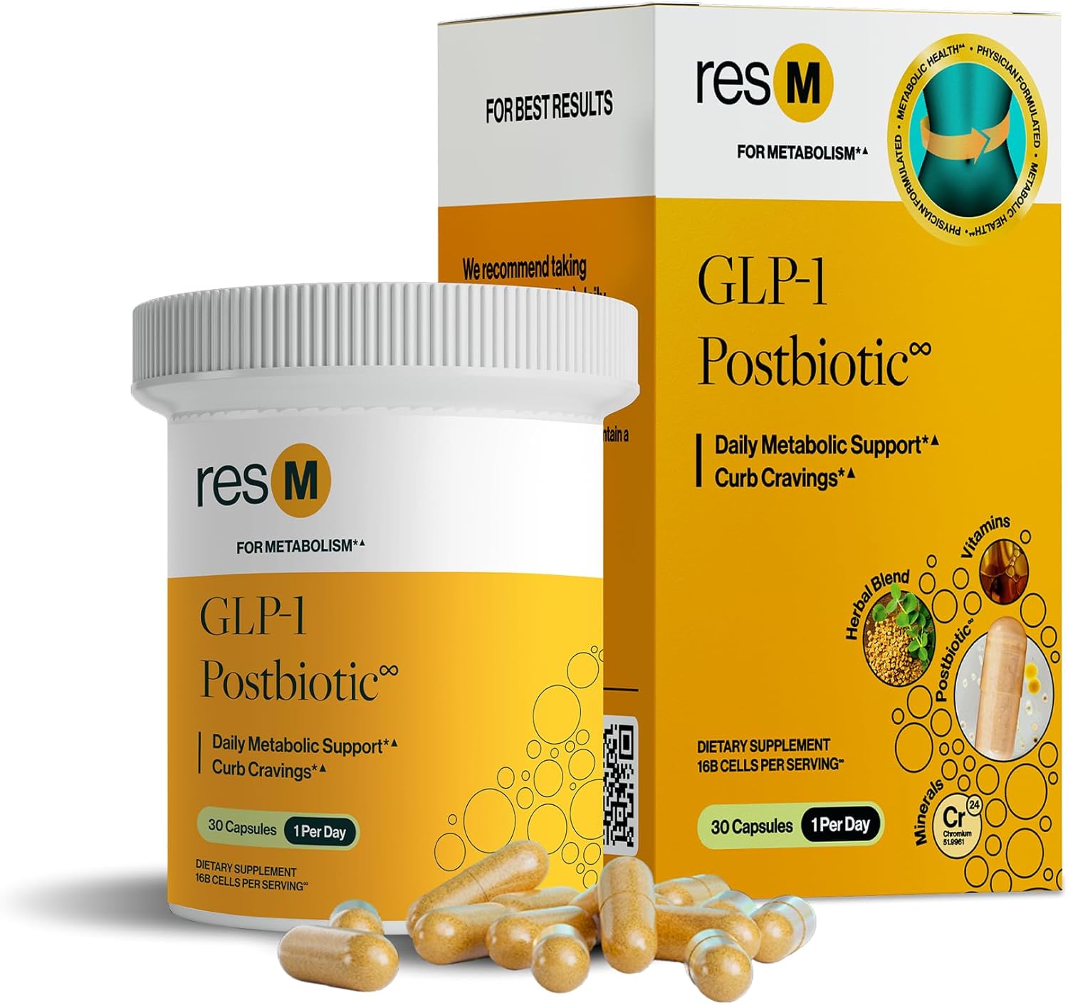 Amazon.com: Resbiotic resM GLP-1 Postbiotic - GLP 1 Activate Supplement ...