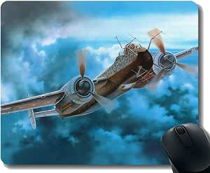 Amazon.com: Mousepad Anti-Slip Mouse Pad,World war II Art Blue Airplane ...