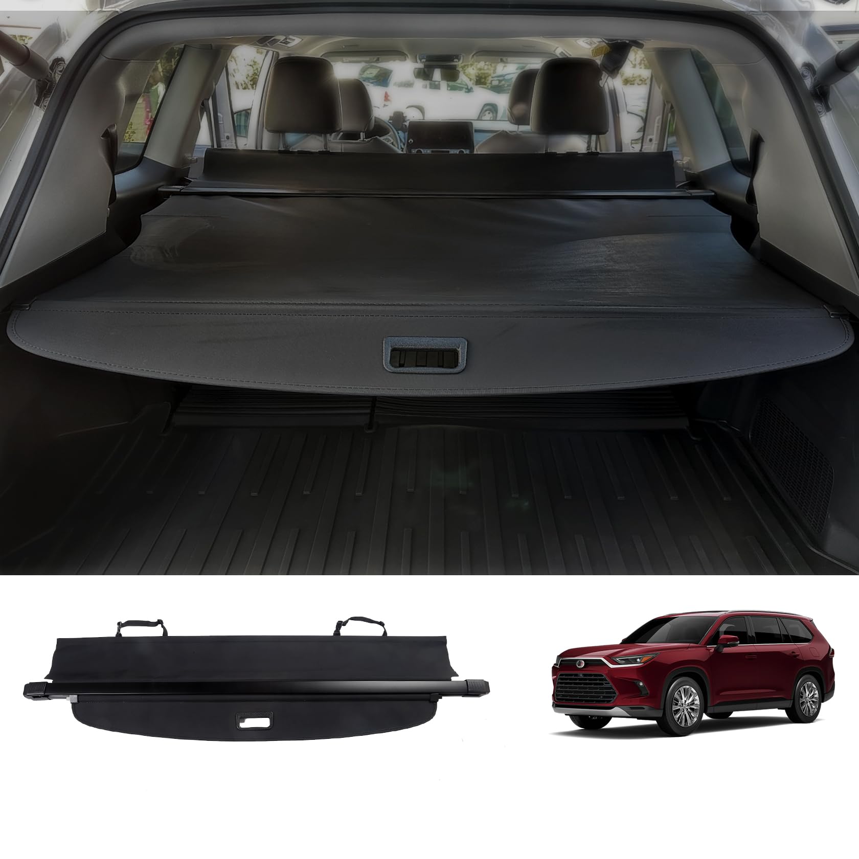 Retractable Cargo Cover for Toyota Grand Highlander 2024, Durable ...