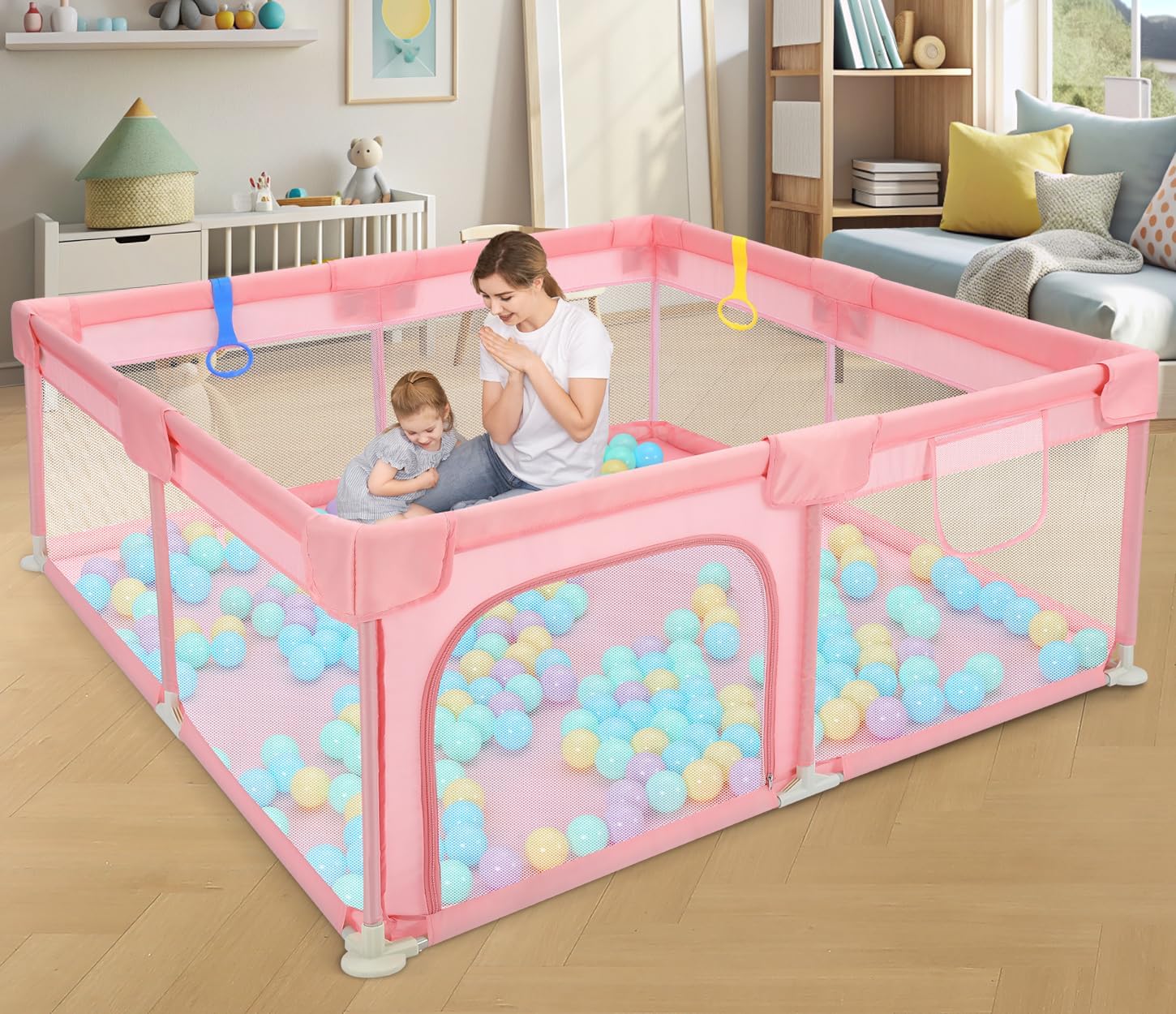 Amazon.com : Orian Baby Playpen 50x50 Large Playpen for Babies and ...