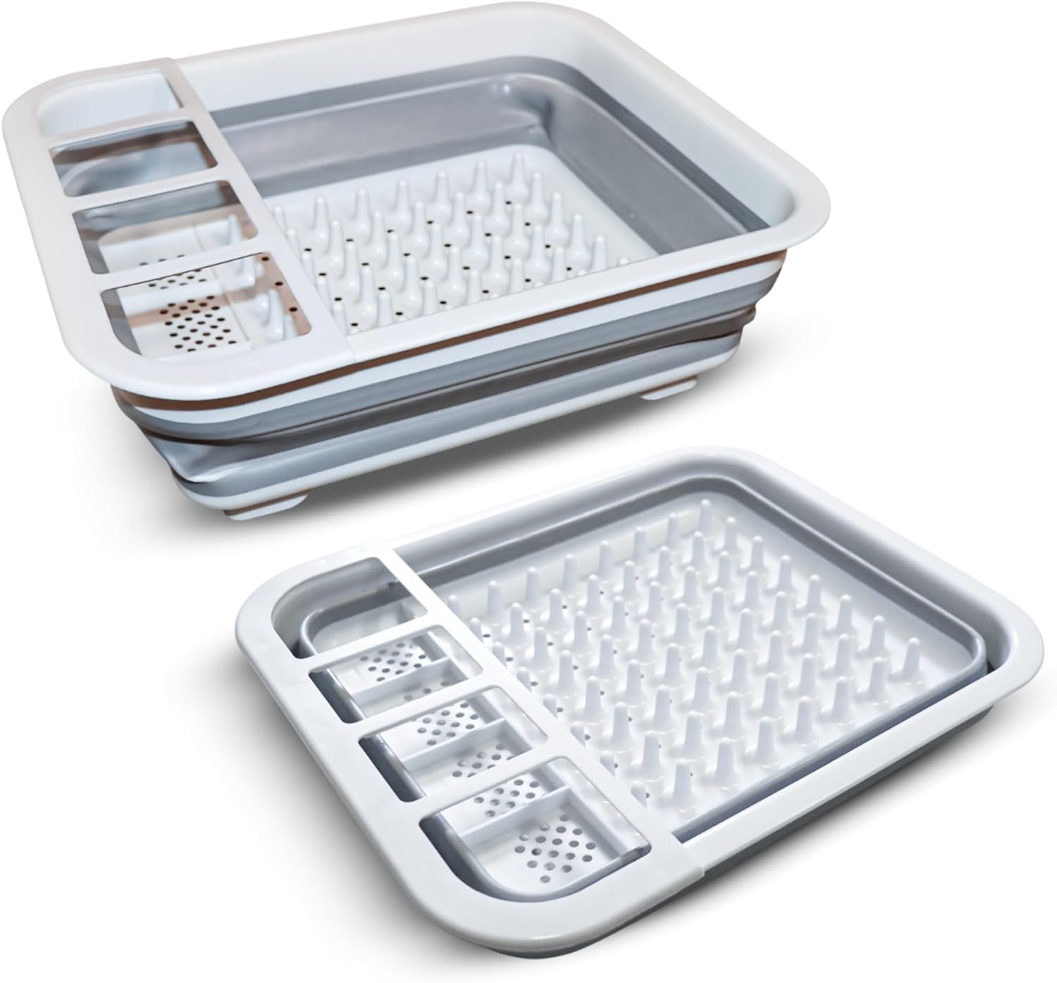 Home Vista Collapsible Dish Drainer Rack Grey-Foldable Dish Drying Rack ...