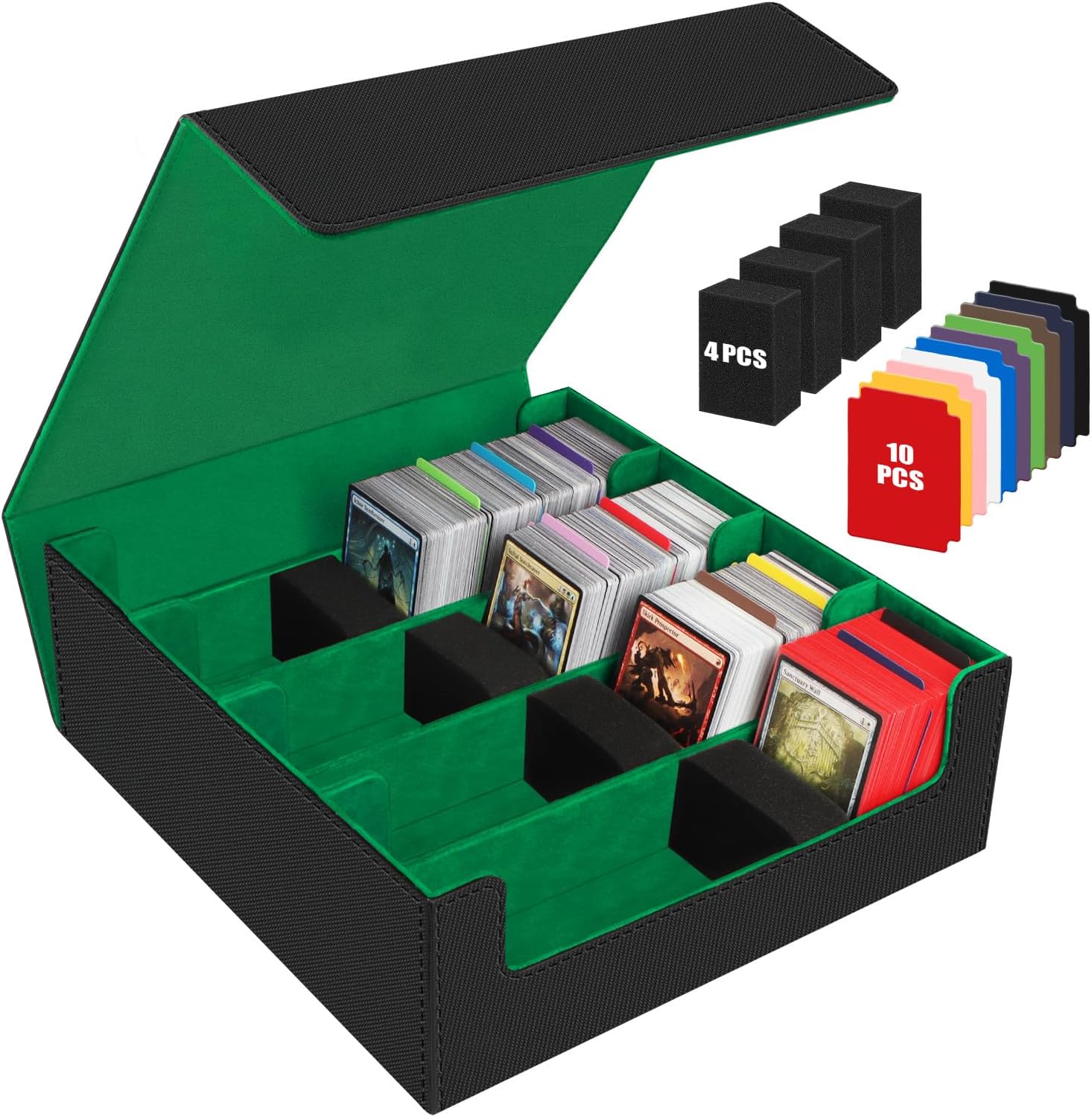 Amazon.com: AOBOPLE 3200+ Trading Card Storage Box,4 Rows Card Deck ...