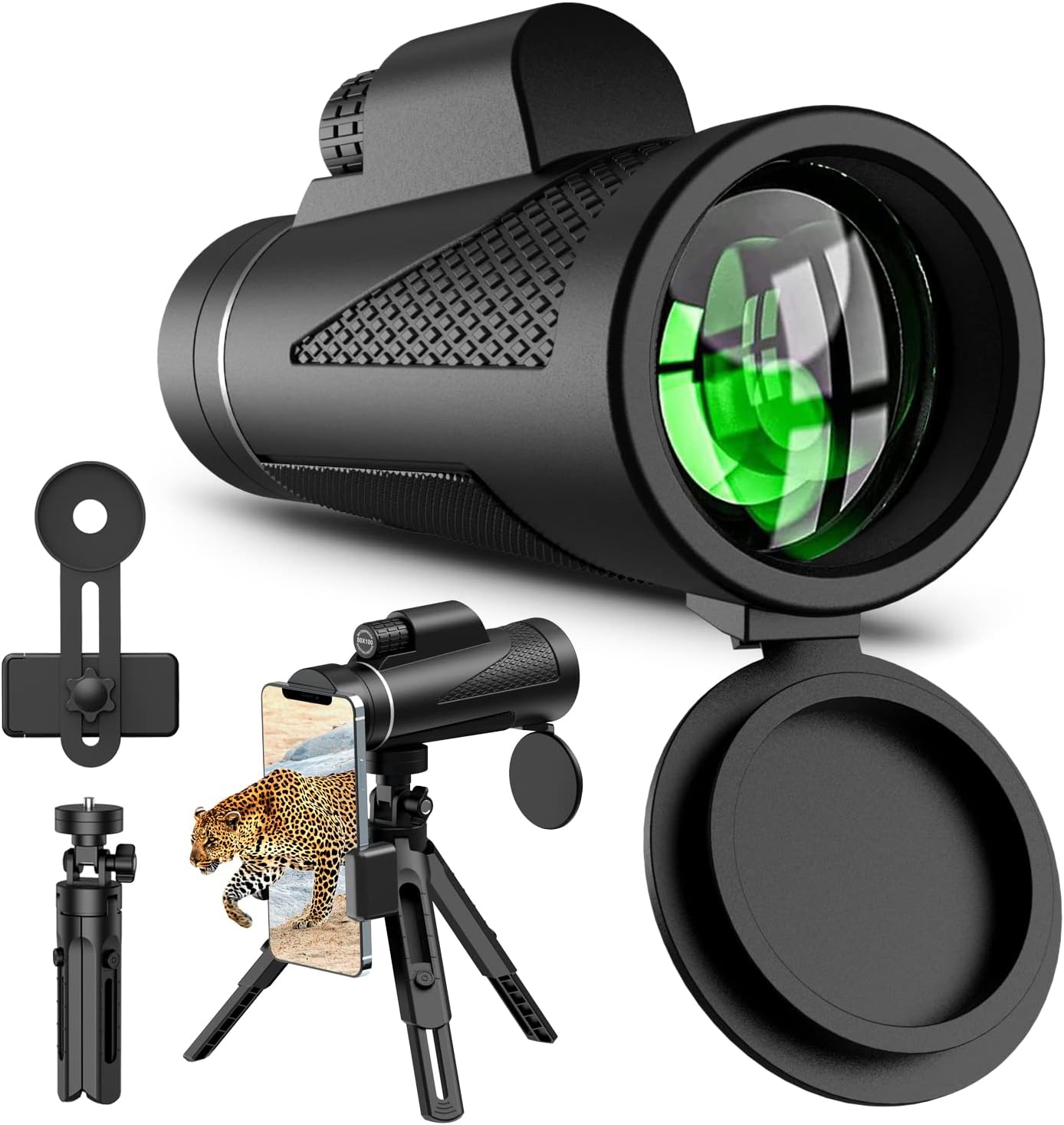 Amazon.com : 80x100 Small Monoculars for Adults High Powered, Night ...