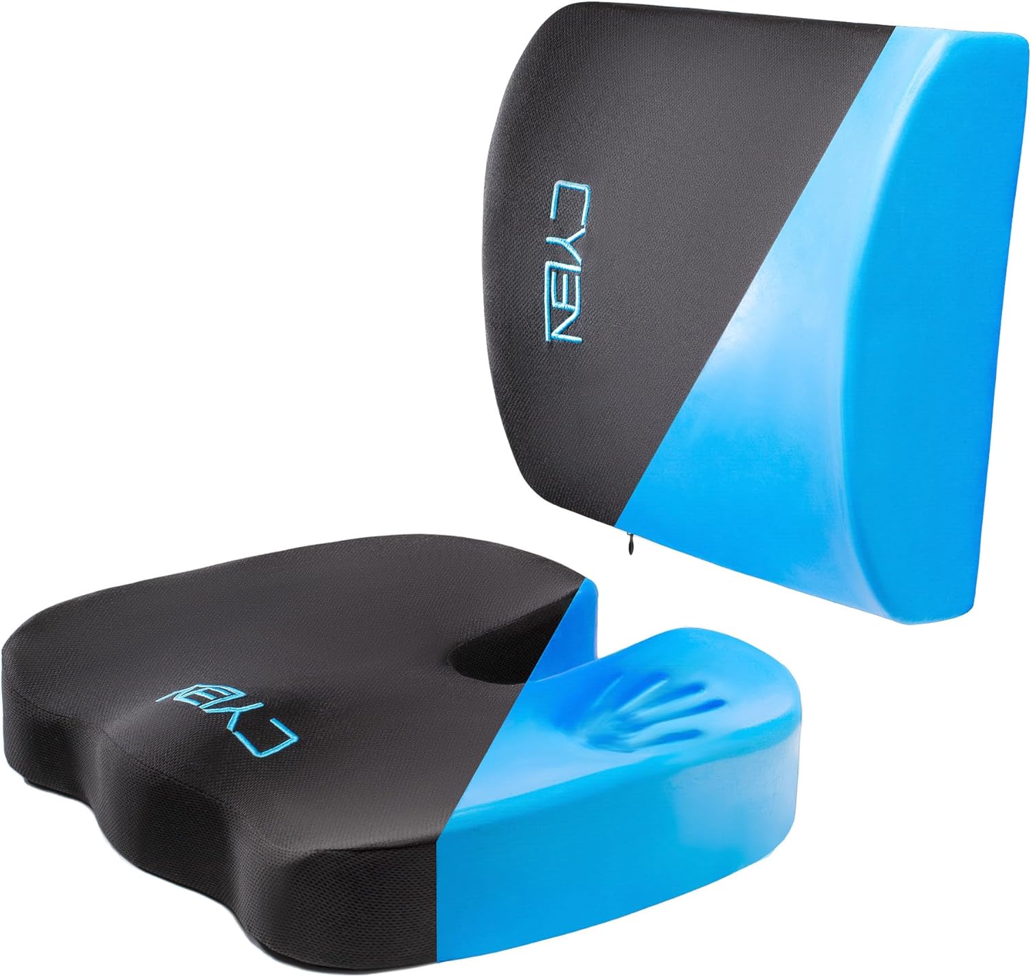 Amazon.com: CYLEN Gel Infused Memory Foam Lumbar Support Pillow and ...