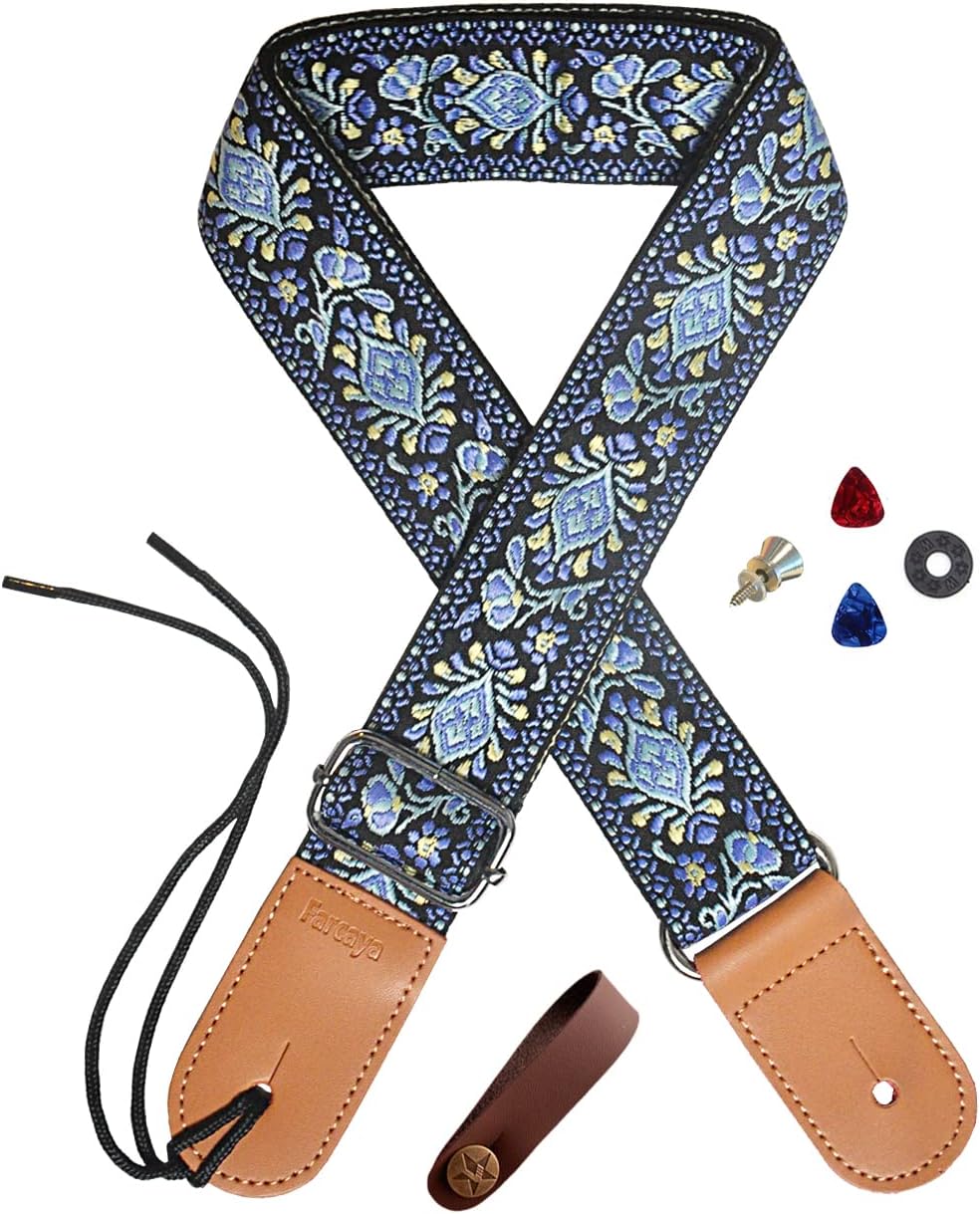 Amazon.com: Farcaya Ukulele Strap Jacquard Flower for Soprano Concert ...