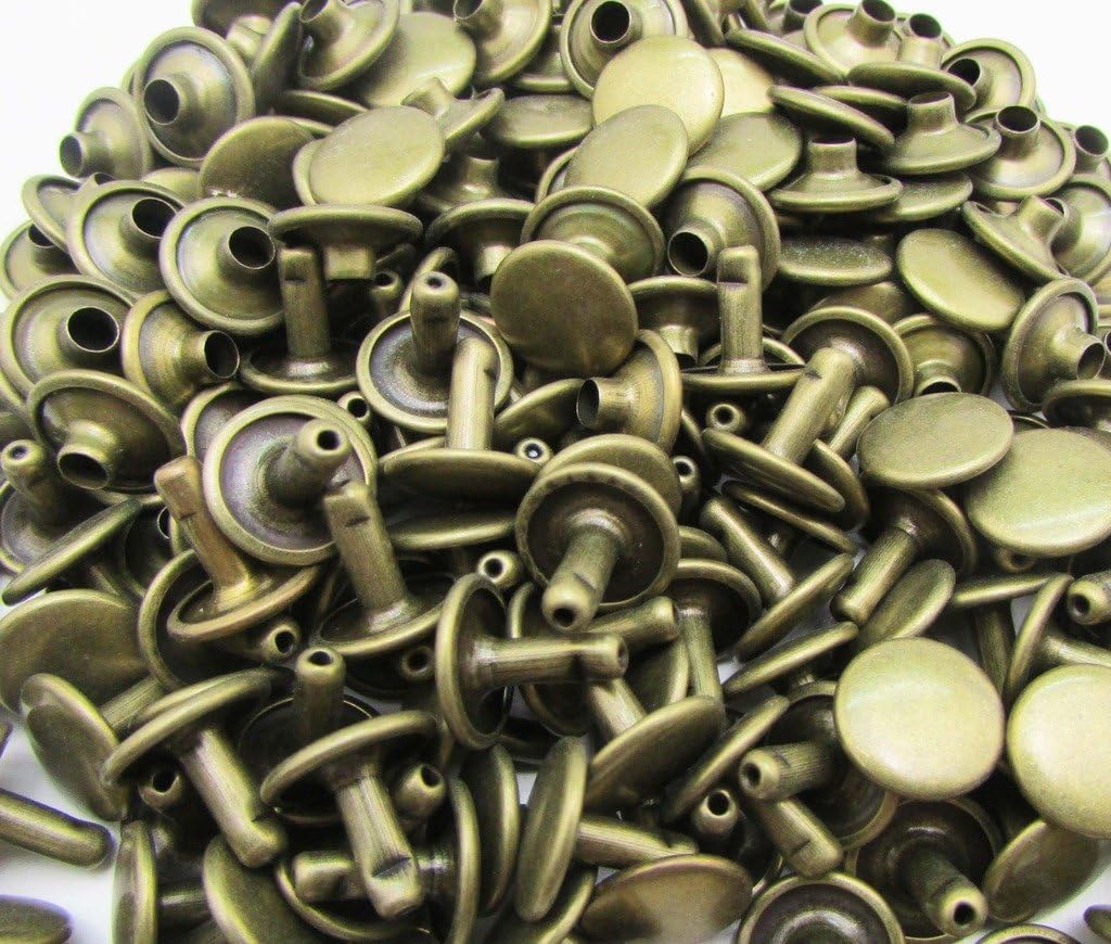 Amazon.com: Amanteao Bronze Double Cap Rivets Plane Cap 12mm and Post ...