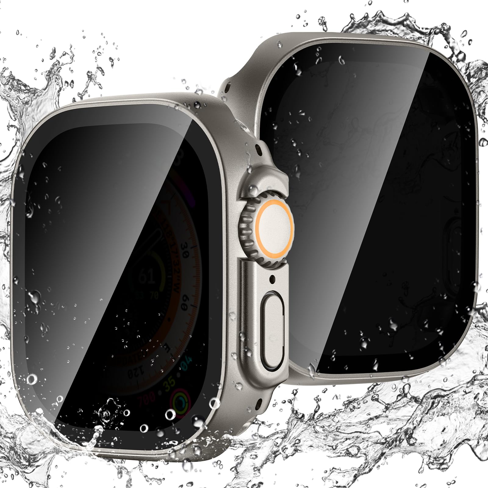 Amazon.com: Goton Waterproof Privacy Case for Apple Watch Series 9 8 7 ...