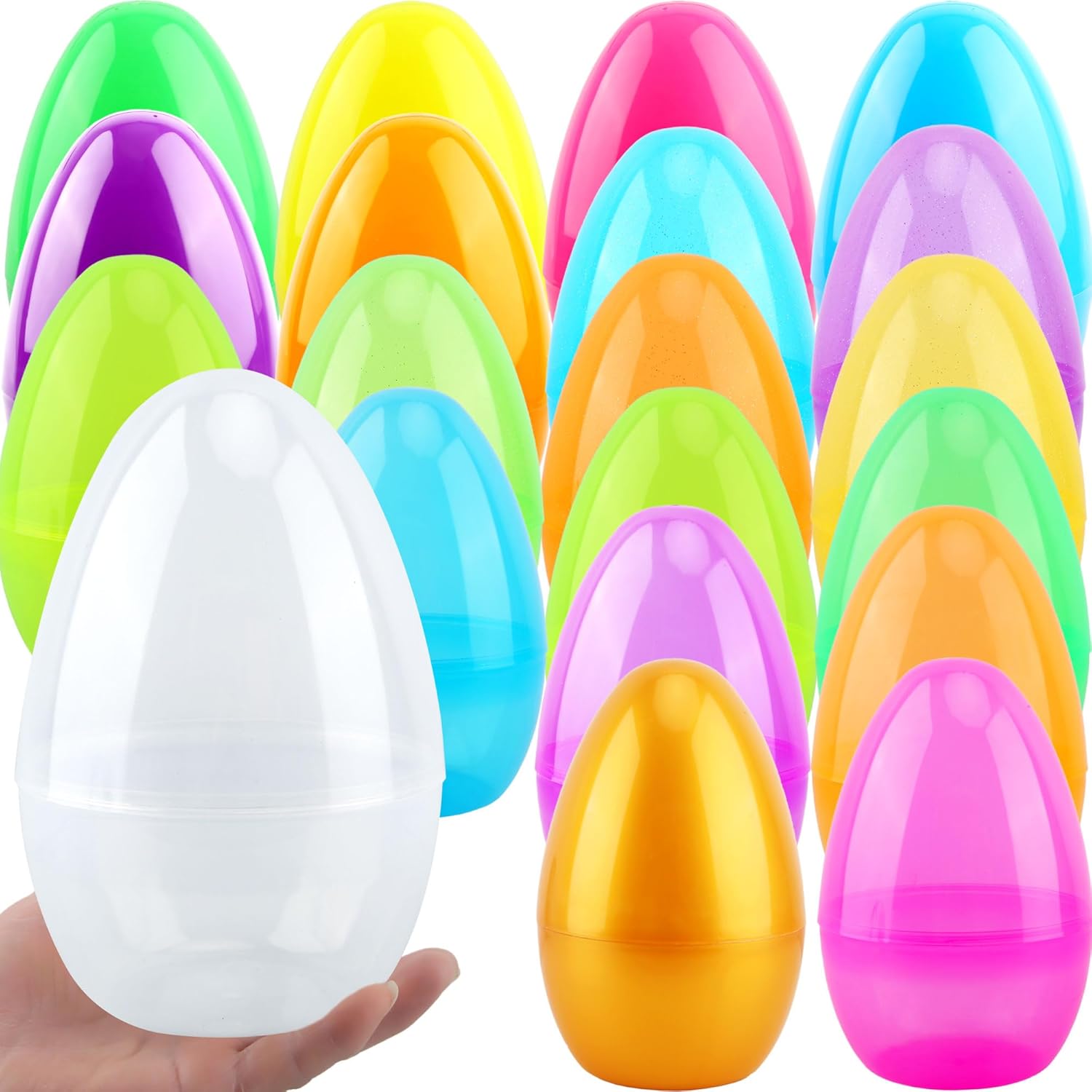 Amazon.com: Feradny 20 Pack 8 Inch Jumbo Colorful Bright Easter Egg ...