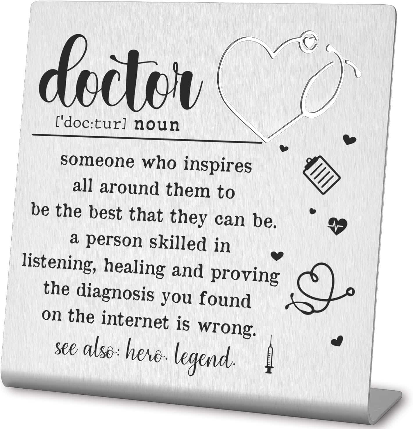 Amazon.com: Doctor Plaque, Doctor Definition Sign, Thank You Gifts for ...