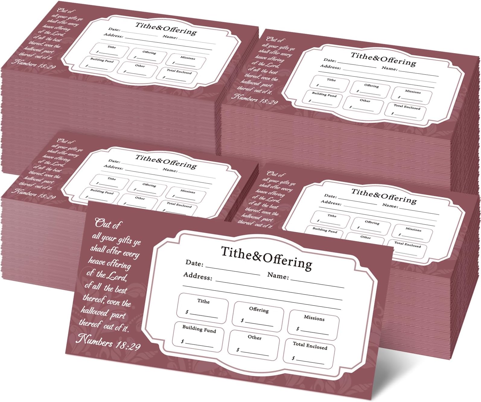 Amazon.com : Woanger 1000 Count Church Offering Envelopes Tithe ...