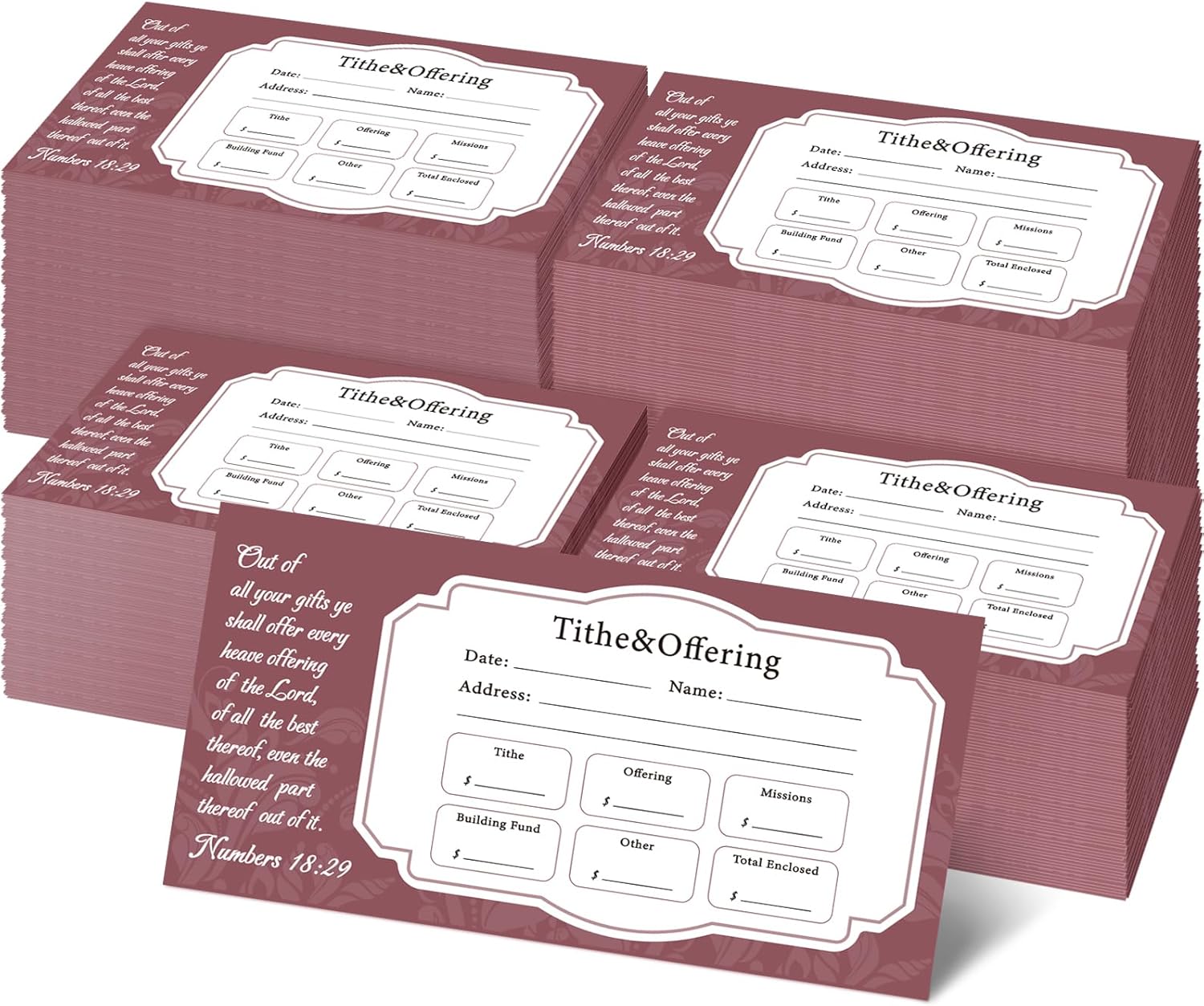 Amazon.com : Woanger 1000 Count Church Offering Envelopes Tithe ...