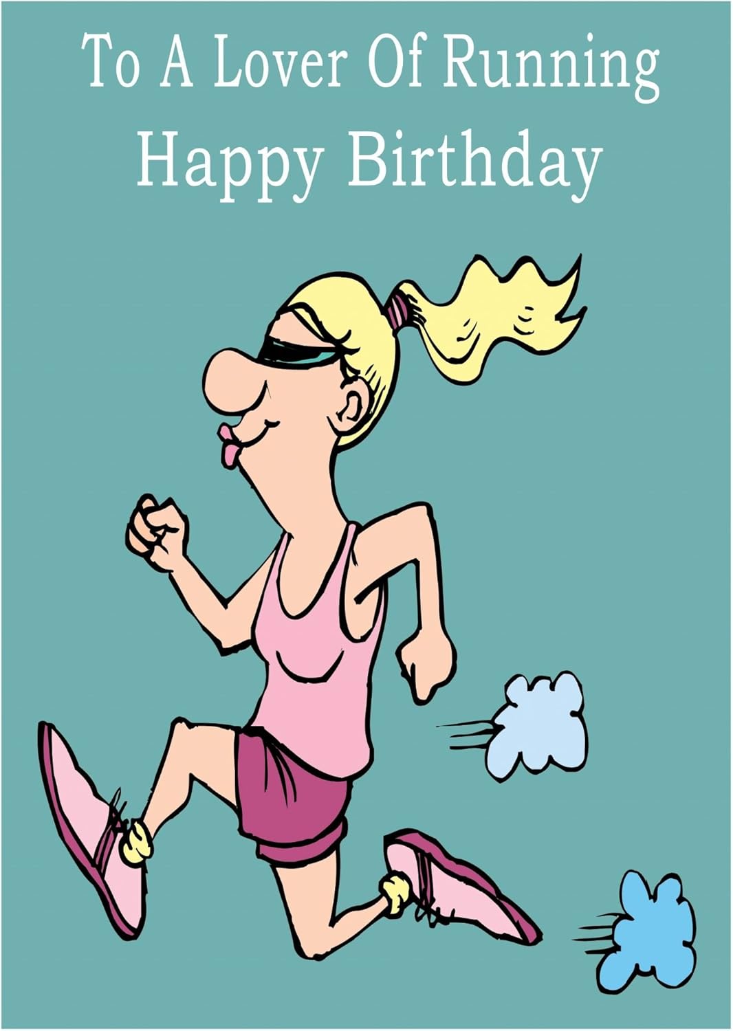 Running Happy Birthday Card : Amazon.co.uk: Stationery & Office Supplies