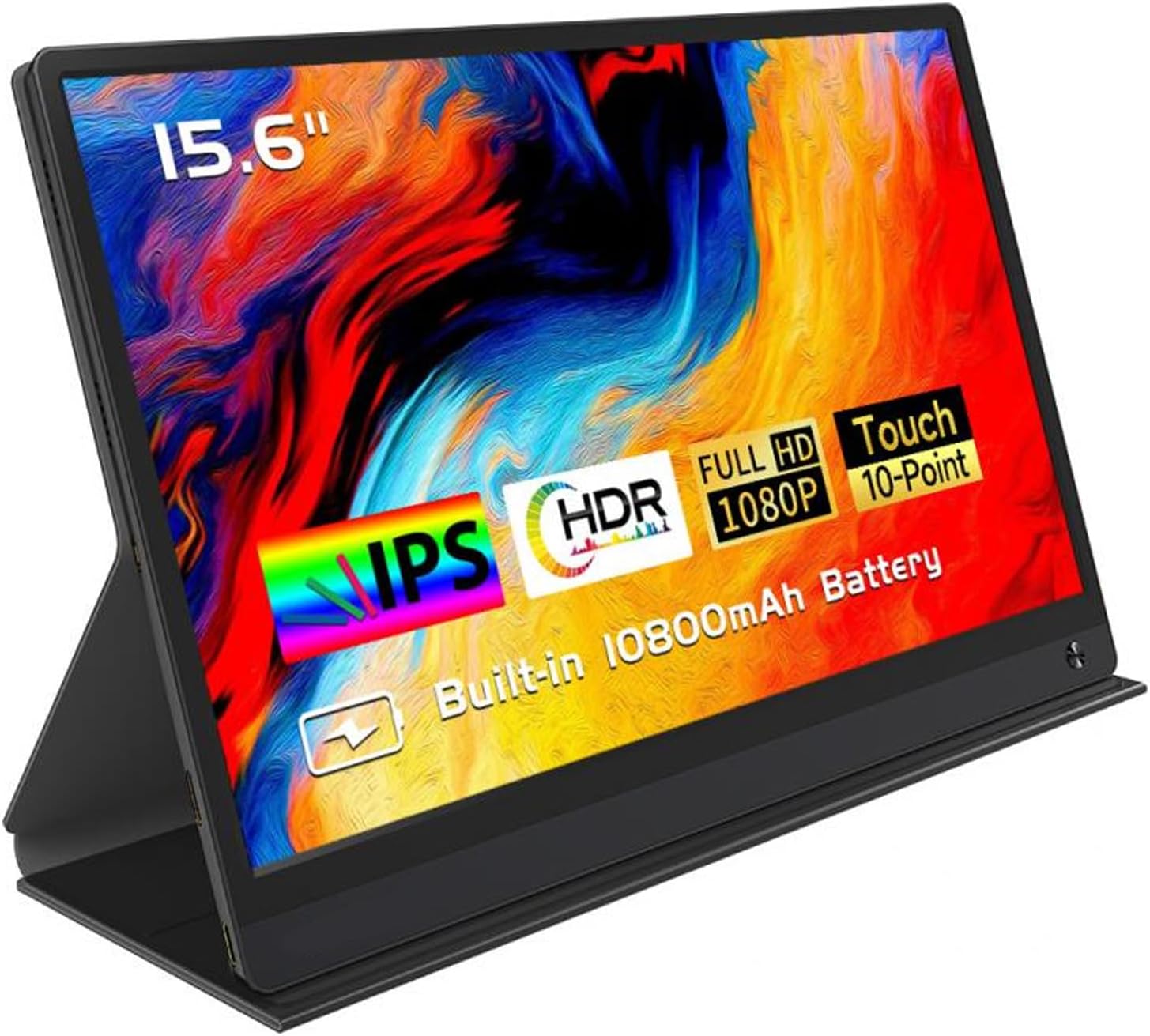 Monitor Portátil, 15,6 pol. 1080P FHD HDR IPS LCD Touchscreen Tipo C ...