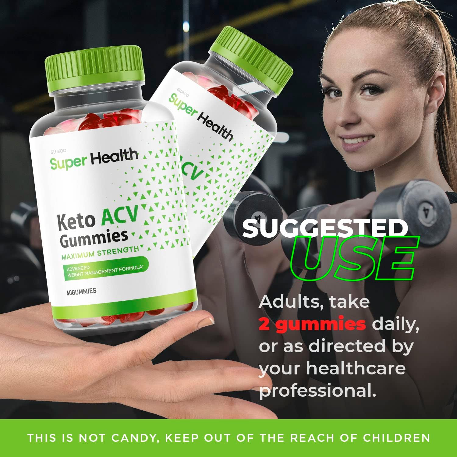 Paquete de 3 gomitas Super Health Keto ACV Gomitas SuperHealth ACV Keto, Super Health Keto AVC ...