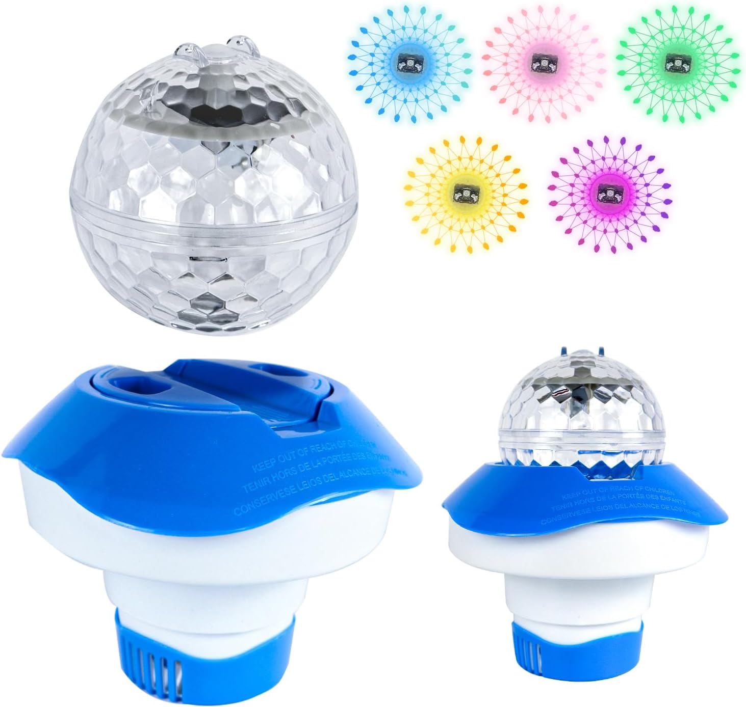 Amazon.com : Floating Chlorine Dispenser for Pools Fits 3" Tablets ...