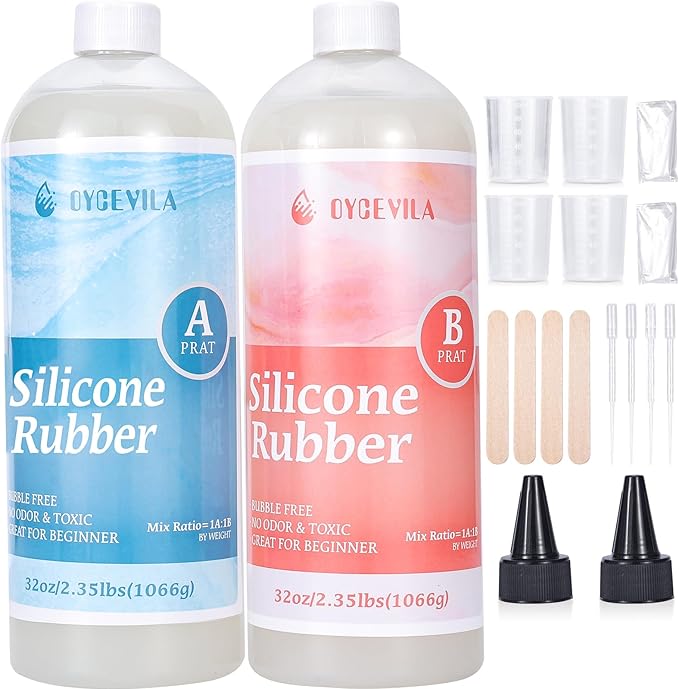 Amazon.com: 64 Oz Silicone Mold Kit, Food-Grade Silicone for Mold ...