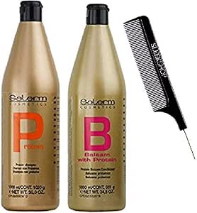Salerm Cosmetics PROTEIN Shampoo & PROTEIN BALSAM Conditioner DUO Set ...