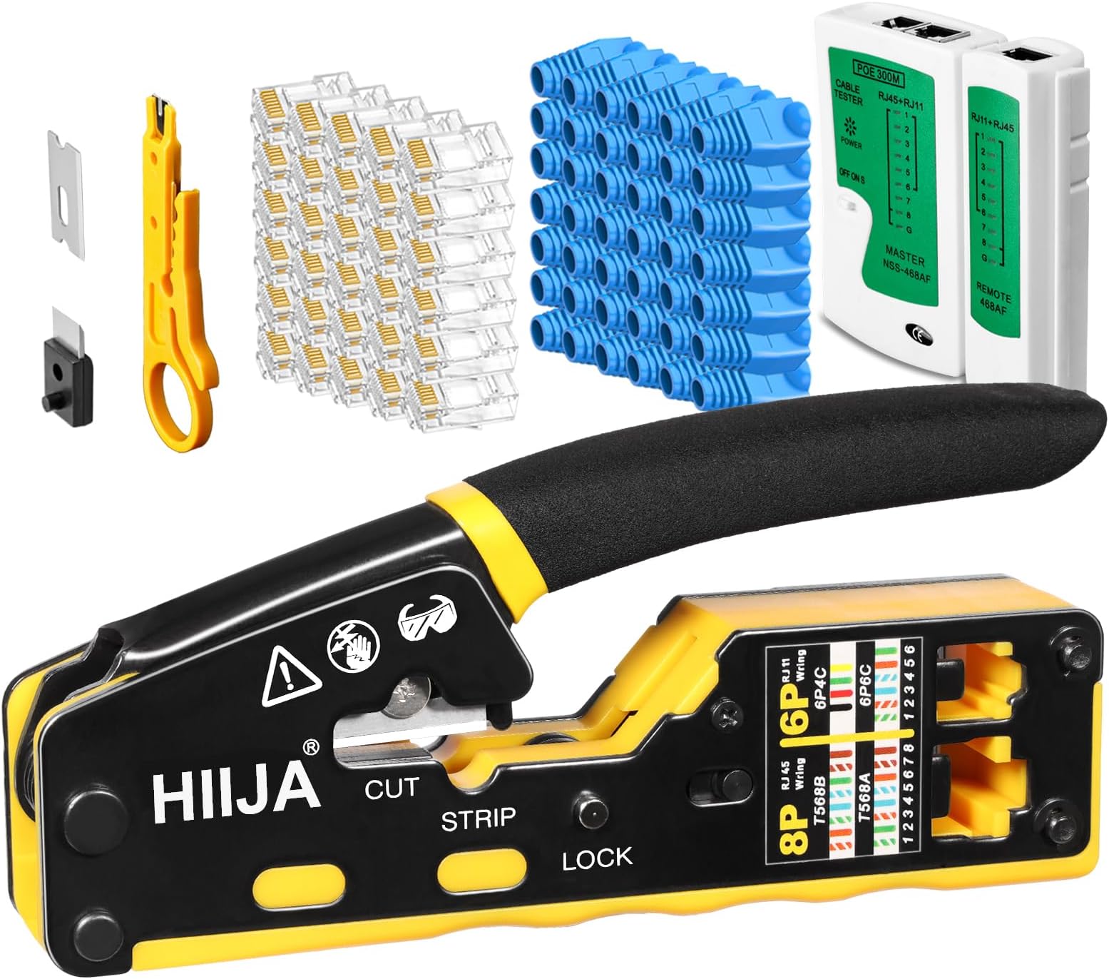 TAIWAIN CAT5 CAT6 RJ45 Crimp Tool kit Lan Cable Tester, Network Crimper ...